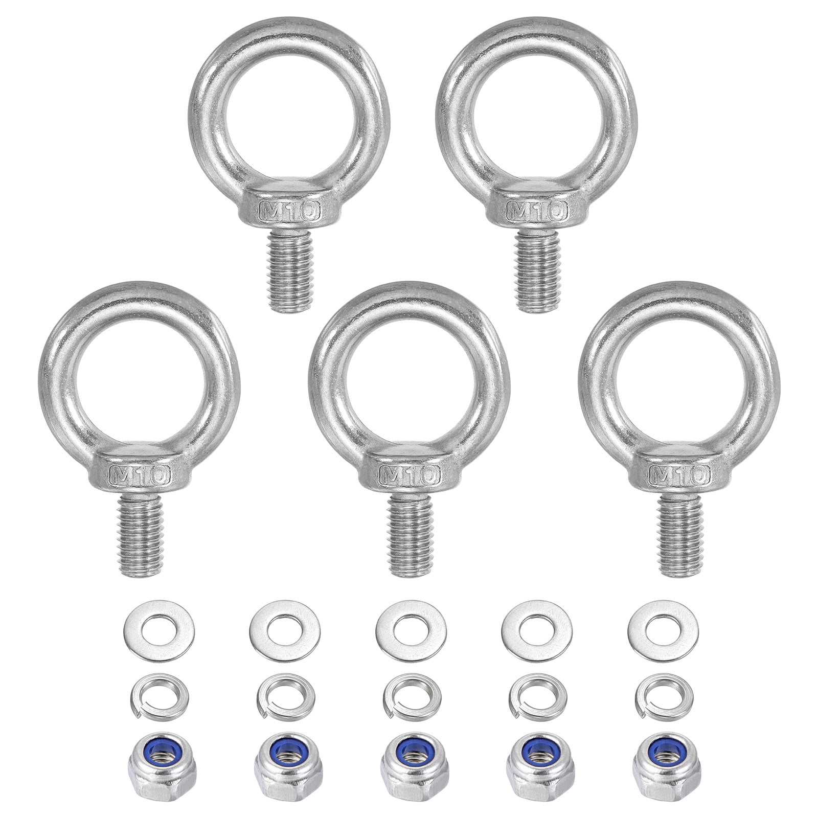 Uxcell M10 x 18mm Lifting Shoulder Eye Bolt 304 Stainless Steel Lifting ...