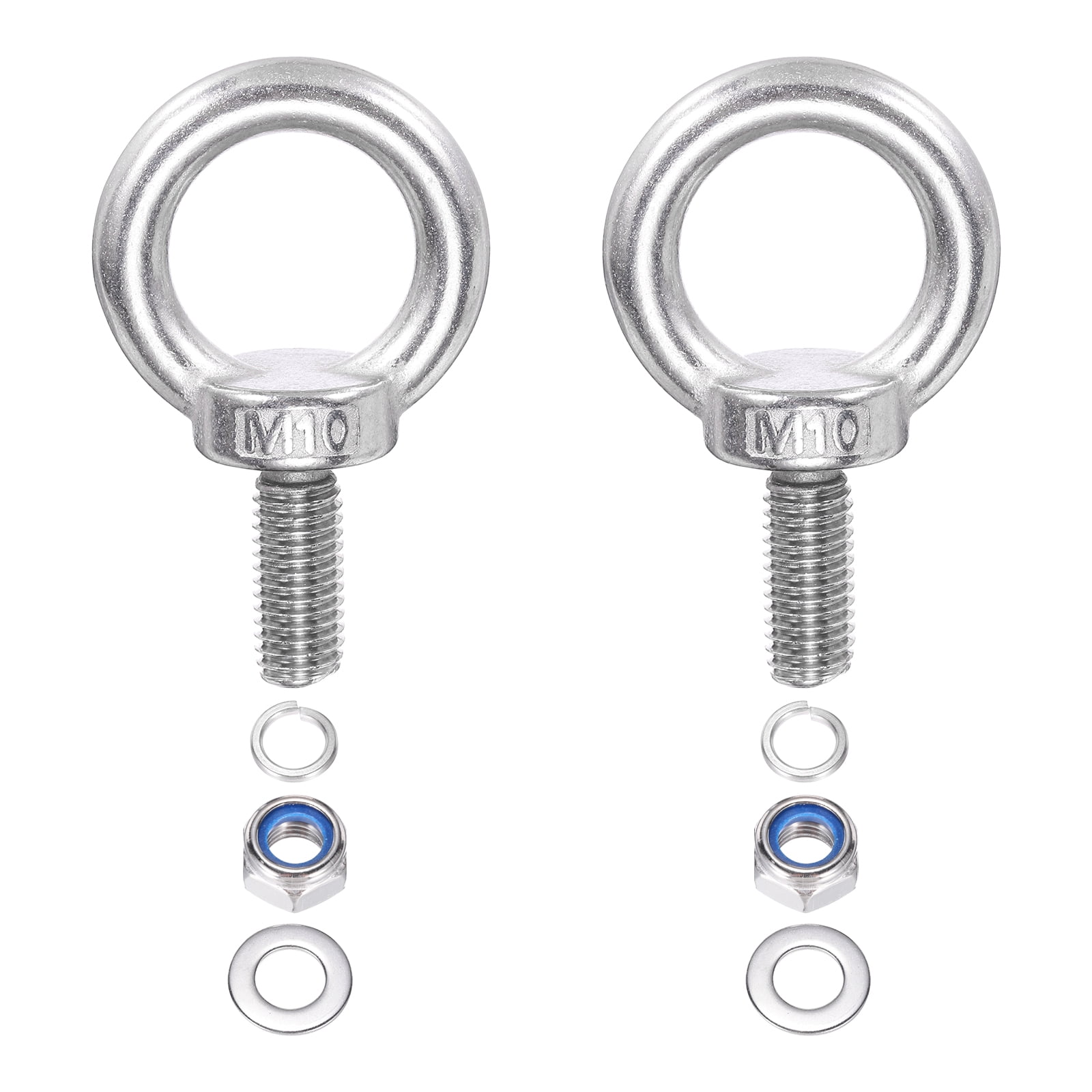 Uxcell M10 x 25mm Lifting Shoulder Eye Bolt 304 Stainless Steel Lifting ...
