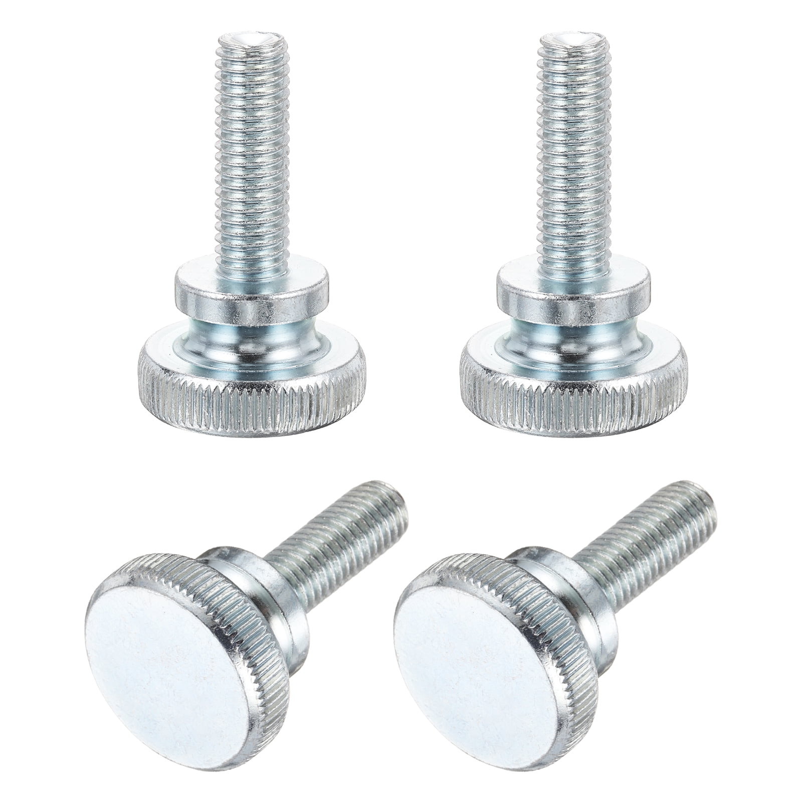 Uxcell M10 x 30mm Knurled Thumb Screws, 4Pcs Metric Knurled Head Bolts ...