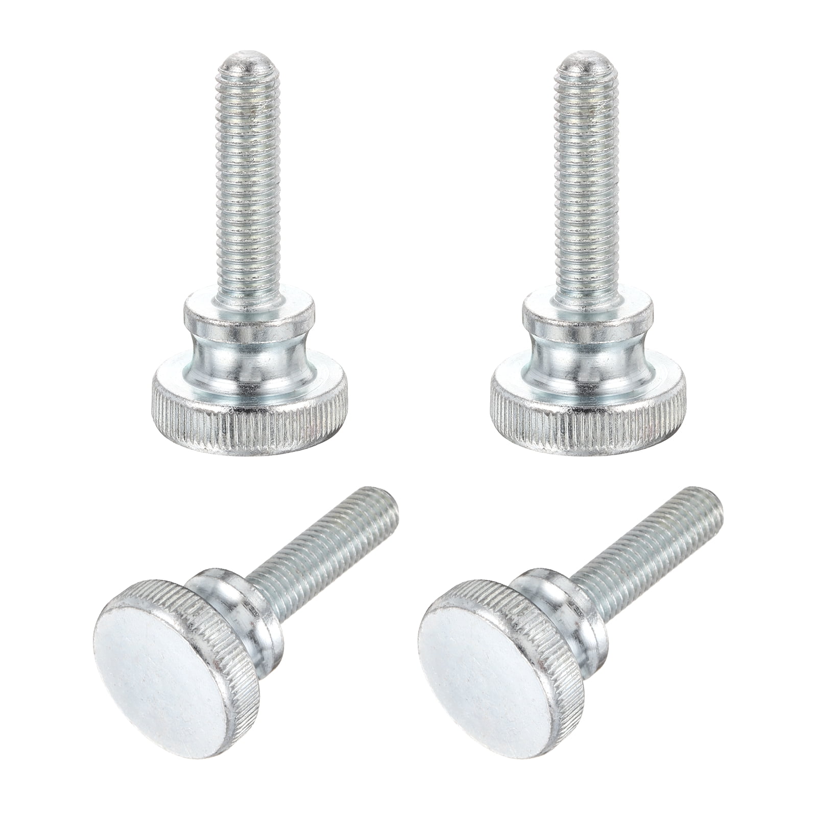 Uxcell M10 x 40mm Knurled Thumb Screws, 4Pcs Metric Knurled Head Bolts ...
