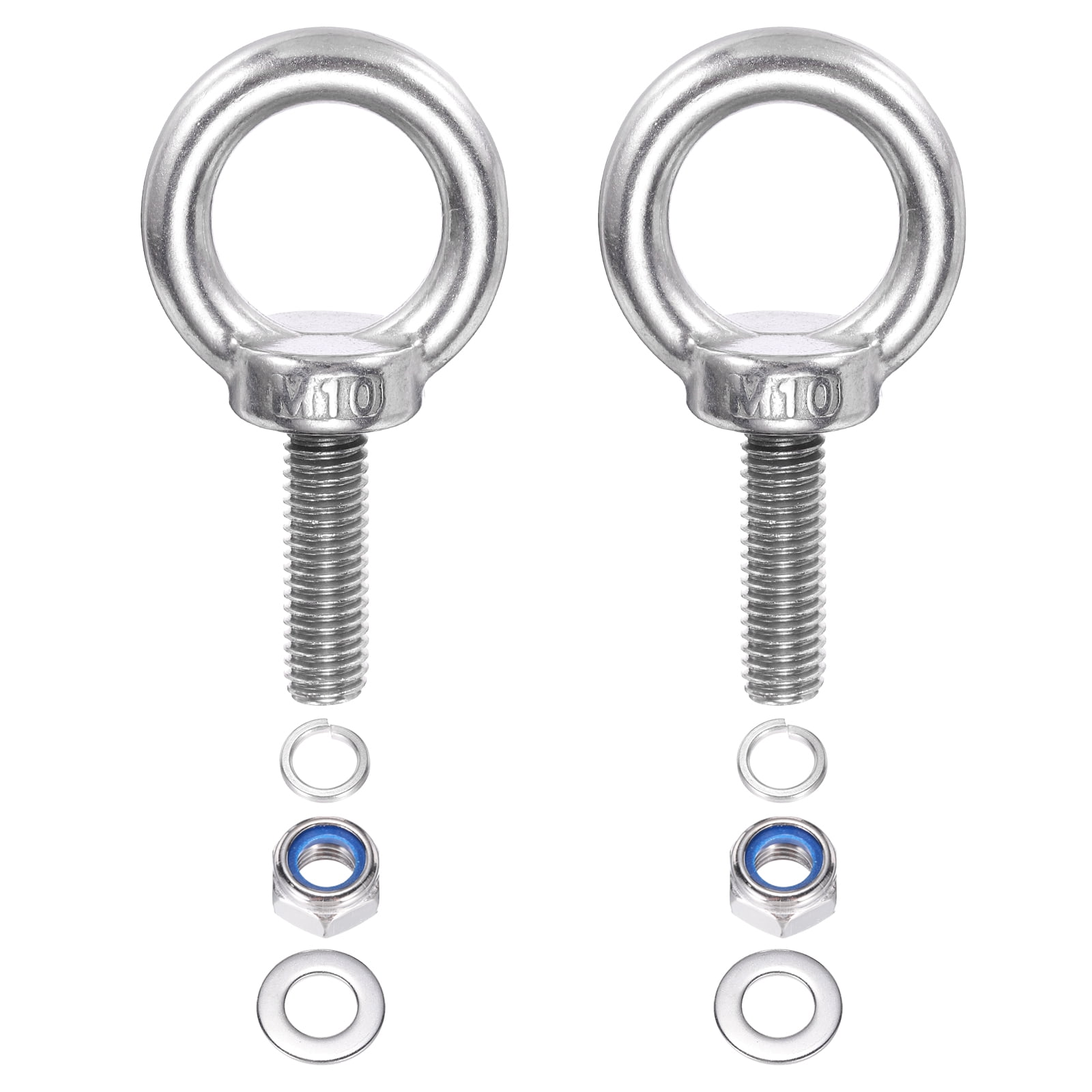 Uxcell M10 x 40mm Lifting Shoulder Eye Bolt 304 Stainless Steel Lifting ...