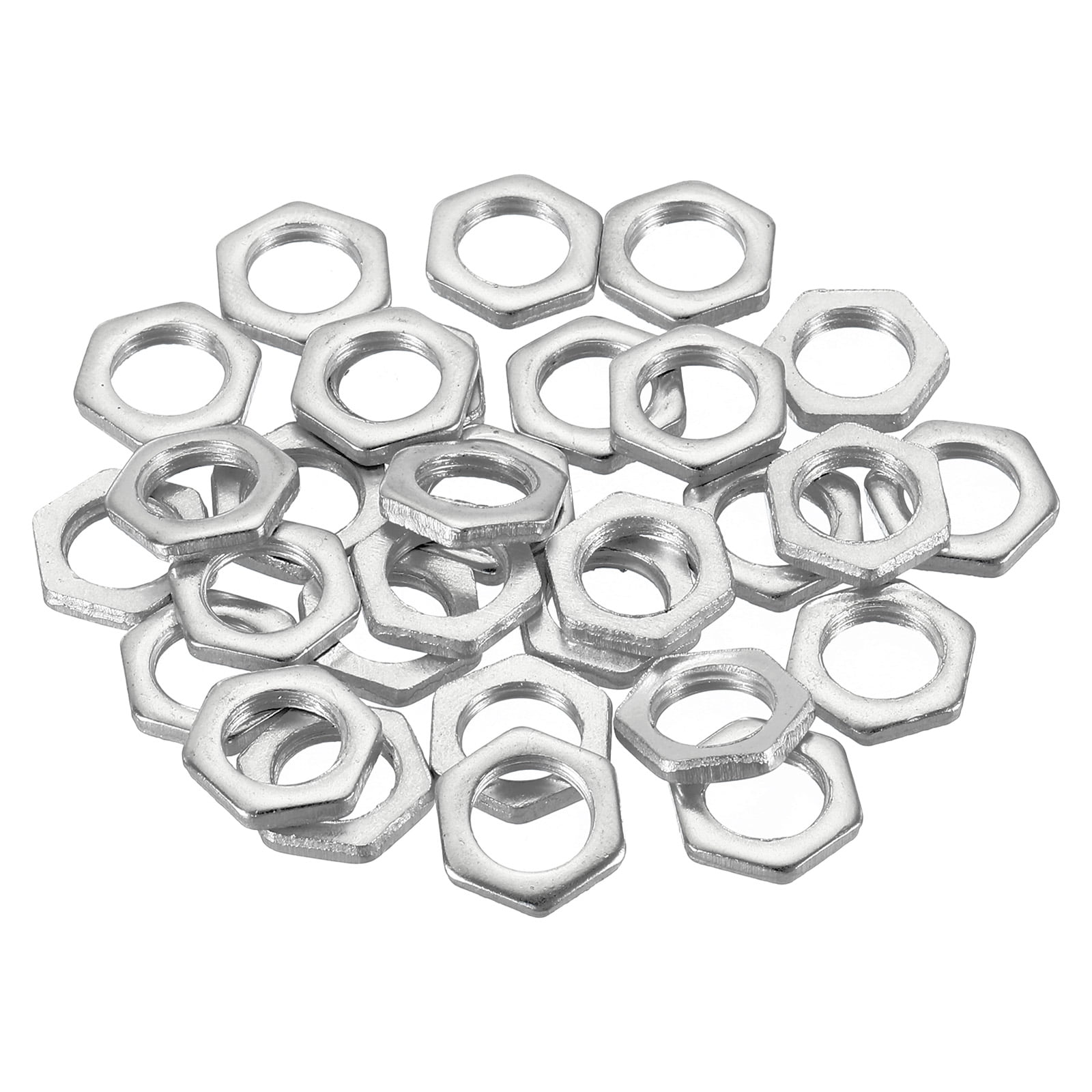 Uxcell M10x1.0 Steel Hex Nuts Zinc Plated Hardware Nuts Screw Bolt ...