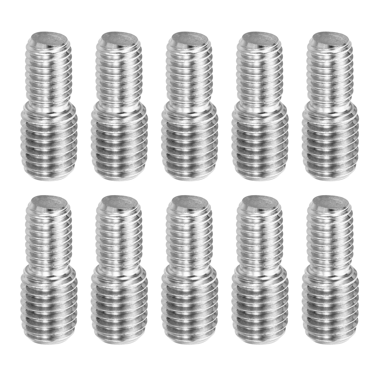 Uxcell M10x1.5 to M12x1.75 Double End Threaded Stud Screw Bolt 304 ...
