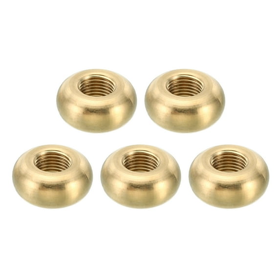 Uxcell M10x1 Round Locknut, 5 Pack Solid Brass Edge Flat Nut Thin Screw ...