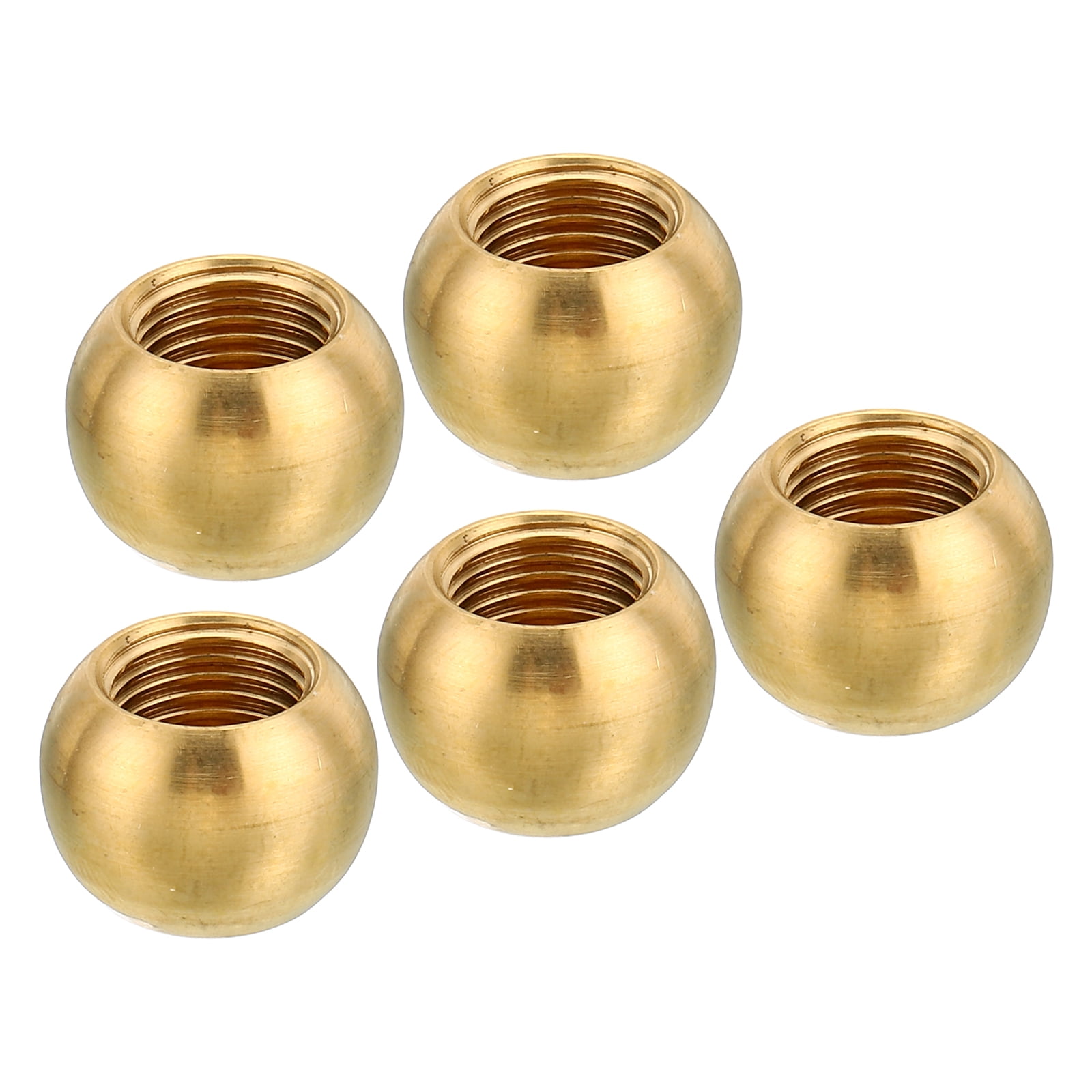 Uxcell M10x1 Thread Lamp Finials Cap Knob Brass Ball Lamp Decoration ...
