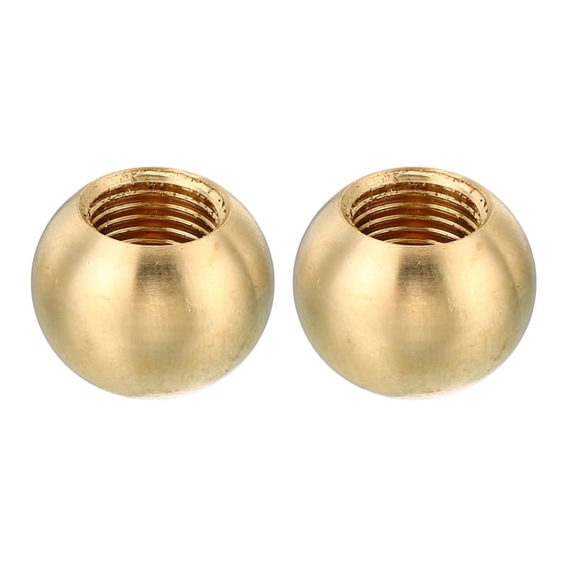 Uxcell M10x1 Threaded Lamp Finials Cap Knob Brass Ball Lamp Decoration ...