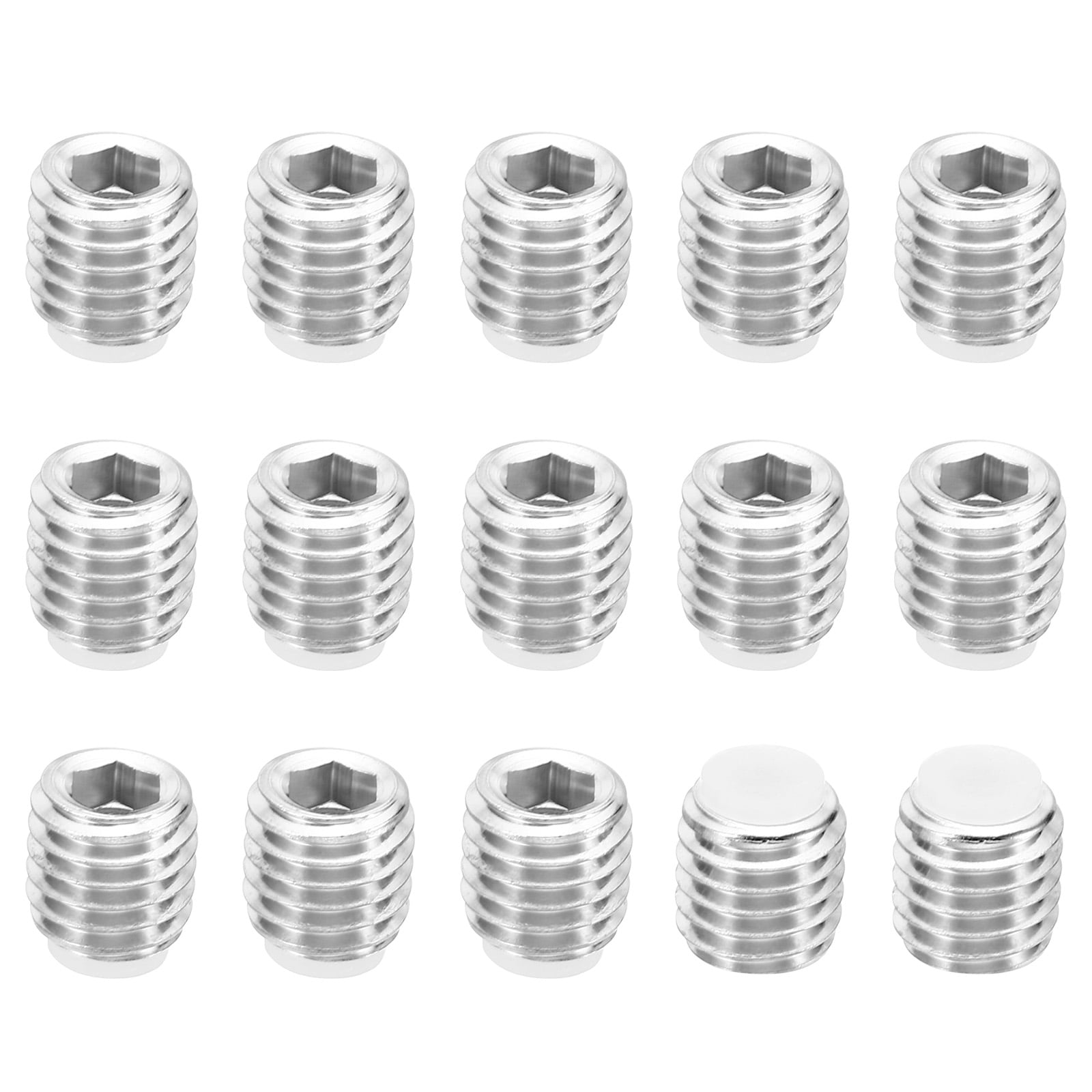 Uxcell M10x10mm Nylon Tip Grub Screw Hex Socket Head Cup Point Anti ...
