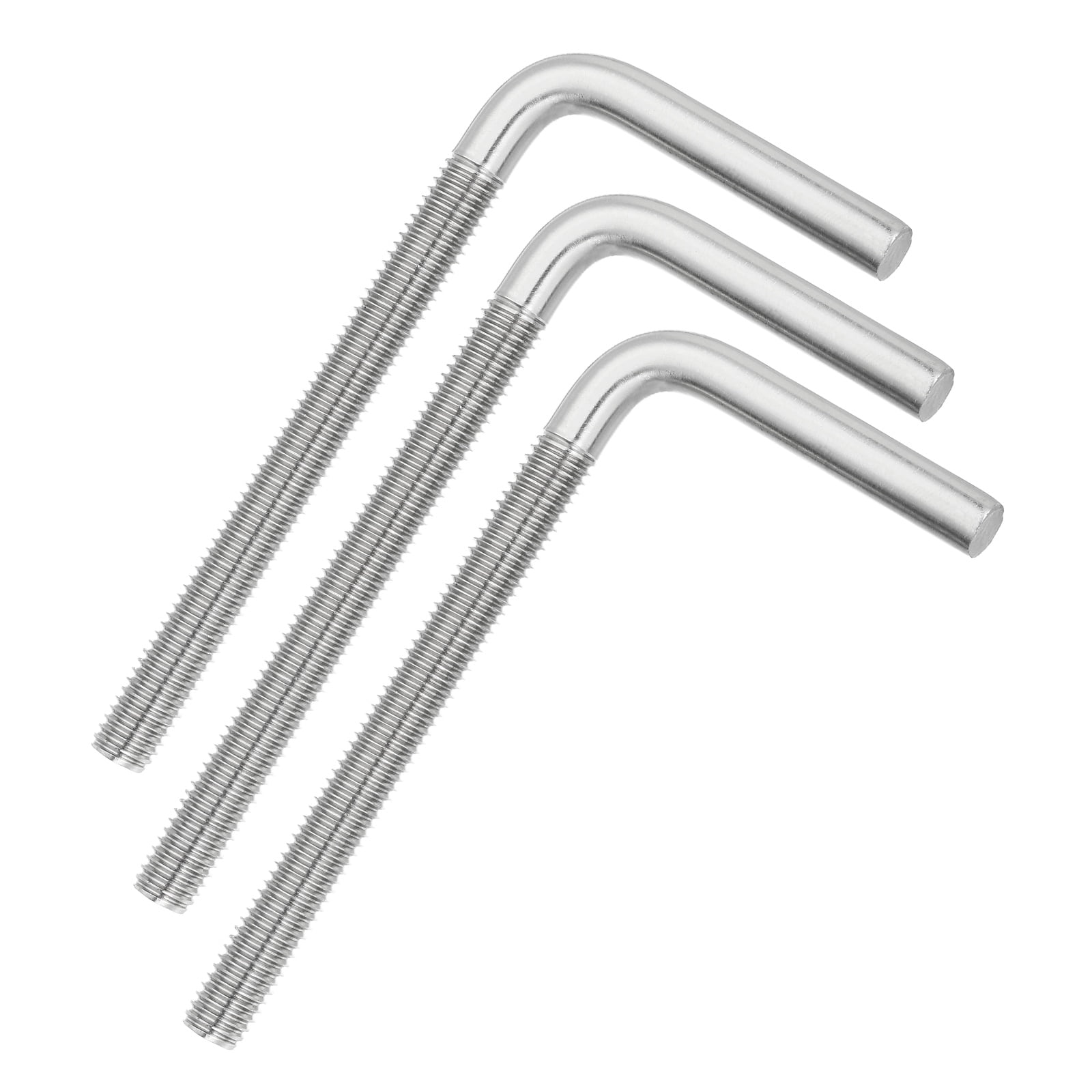 Uxcell M10x120mm 7/L-Shaped Right Angle Bolt Screw, 304 Stainless Steel ...