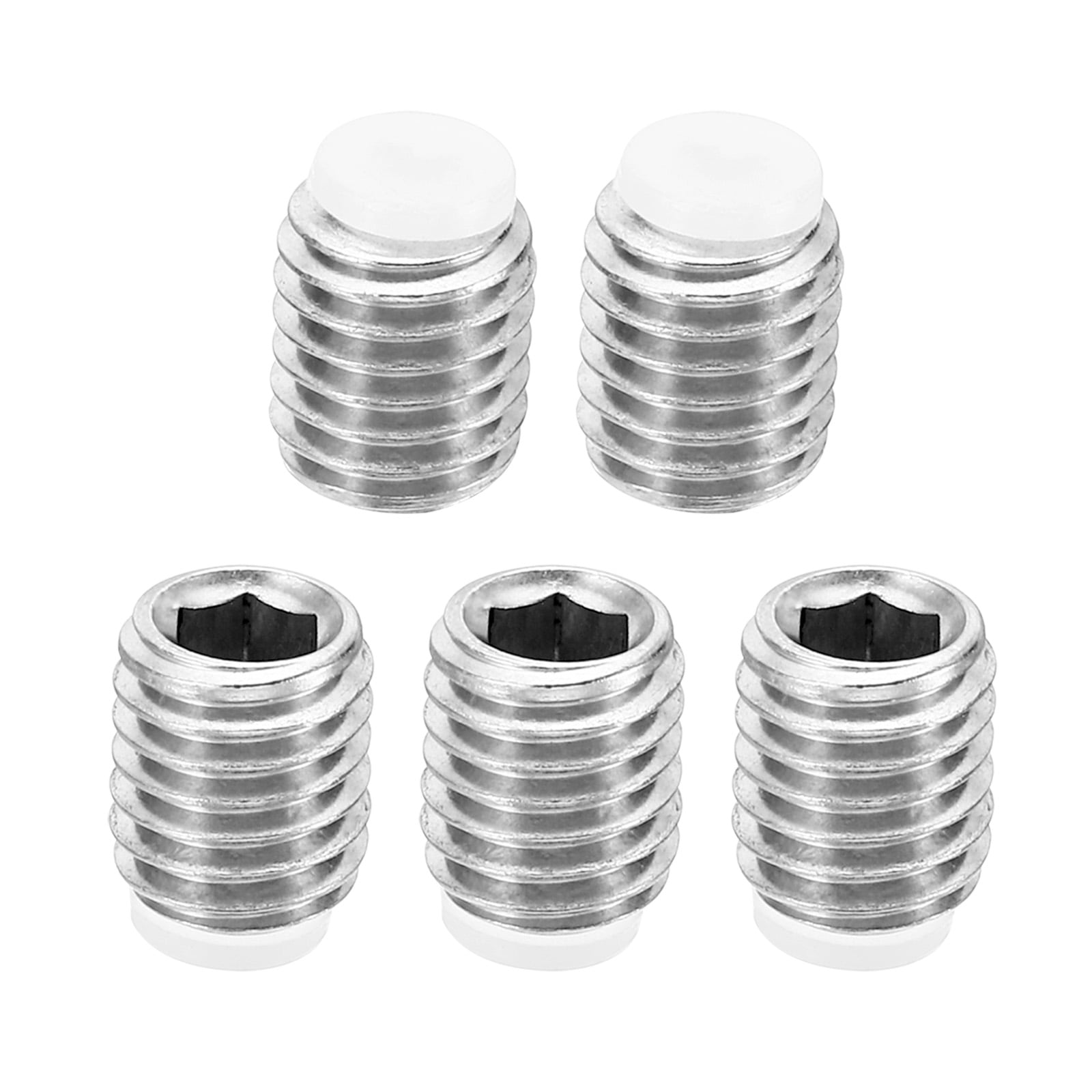 Uxcell M10x12mm Nylon Tip Grub Screw Hex Socket Head Cup Point Anti ...