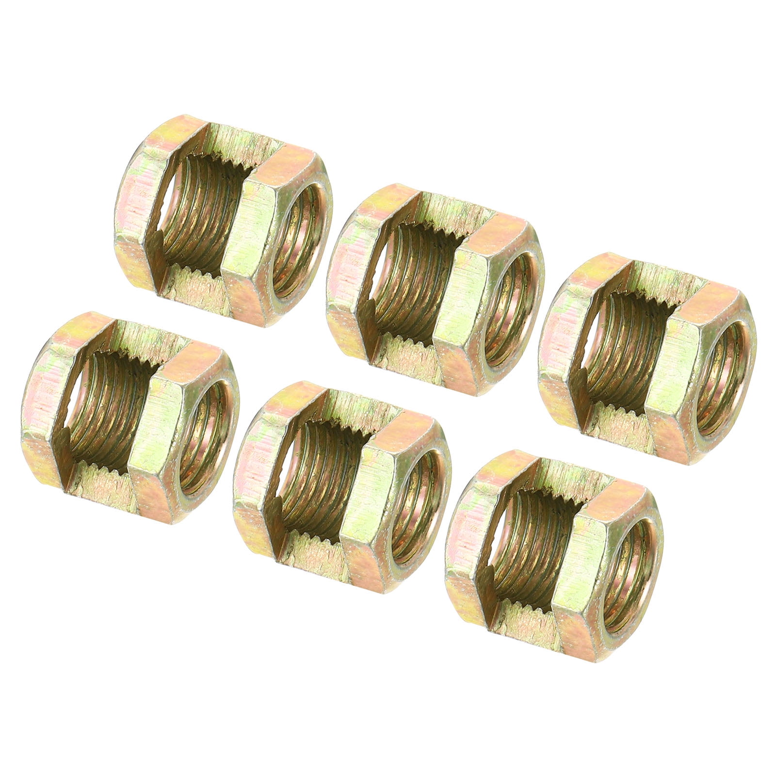 Uxcell M10x1mm Hexagon Coupling Nut, 15mm Threaded Iron Zinc Plating ...