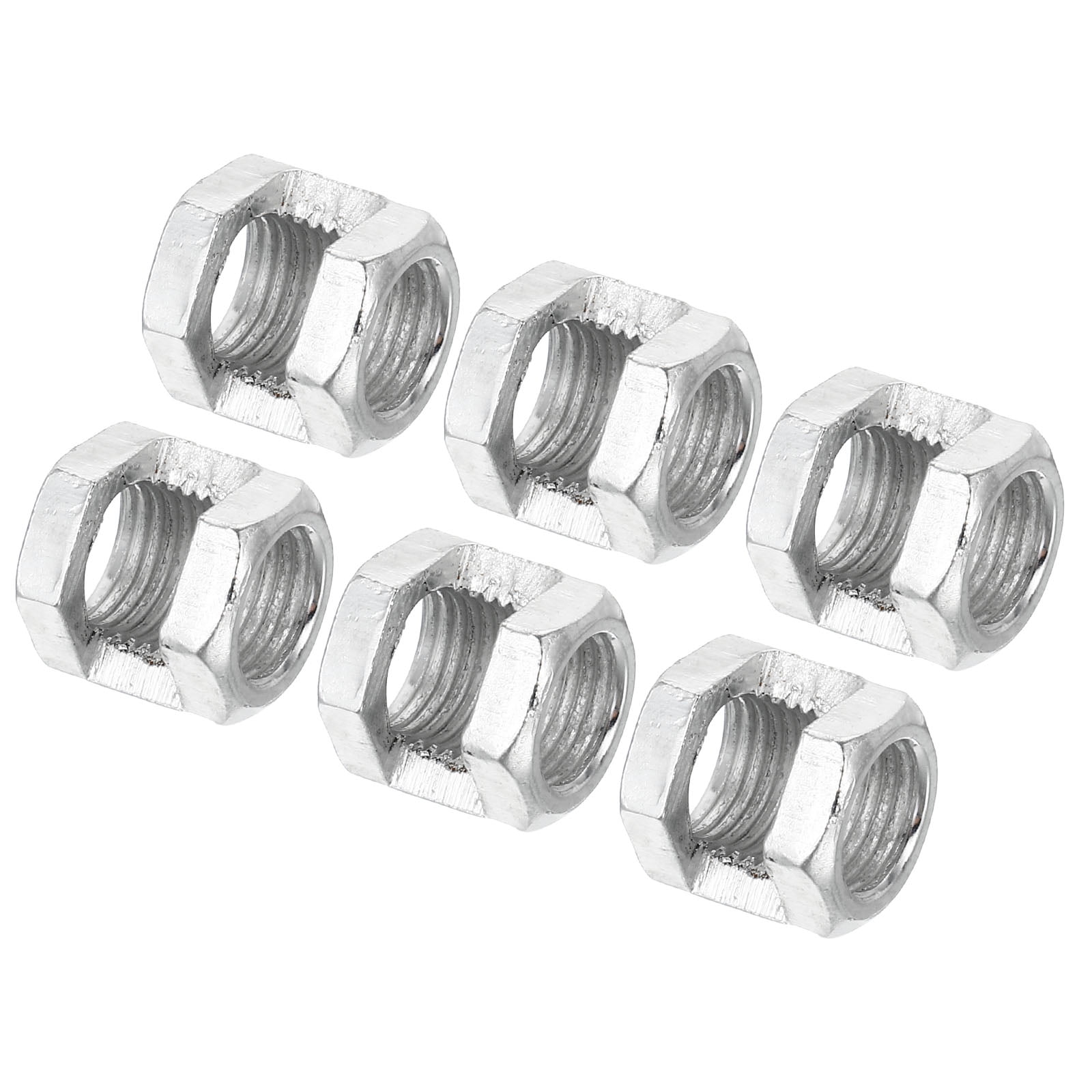Uxcell M10x1mm Hexagon Coupling Nut, 15mm Threaded Iron Zinc Plating ...
