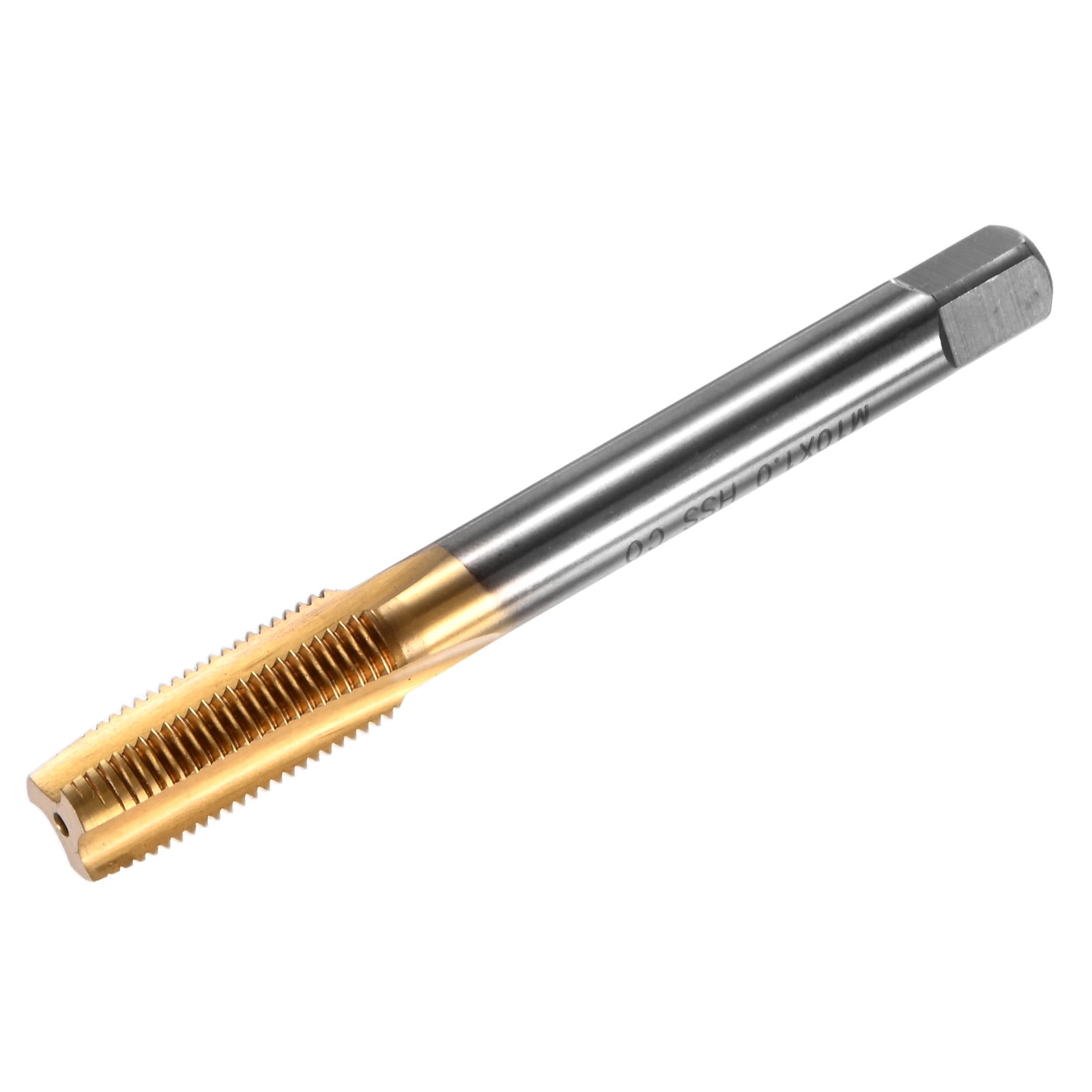 Uxcell M10x1mm Metric Thread Tap, HSS Titanium Coated 80mm Length ...