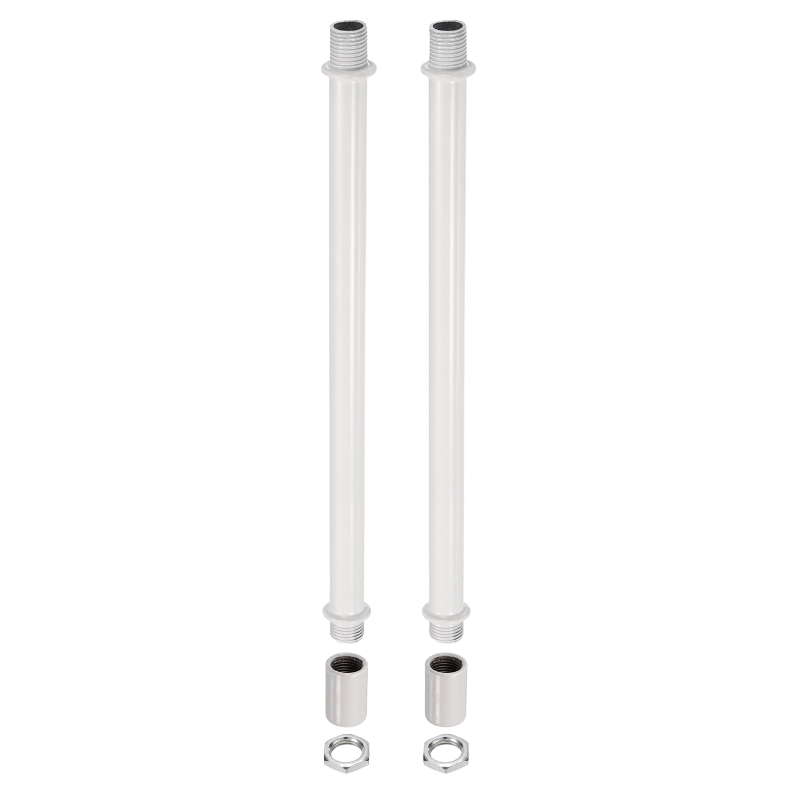 Uxcell M10x1mm Thread 200mm Coupling Nut with Pipe Hex Nut Threaded ...