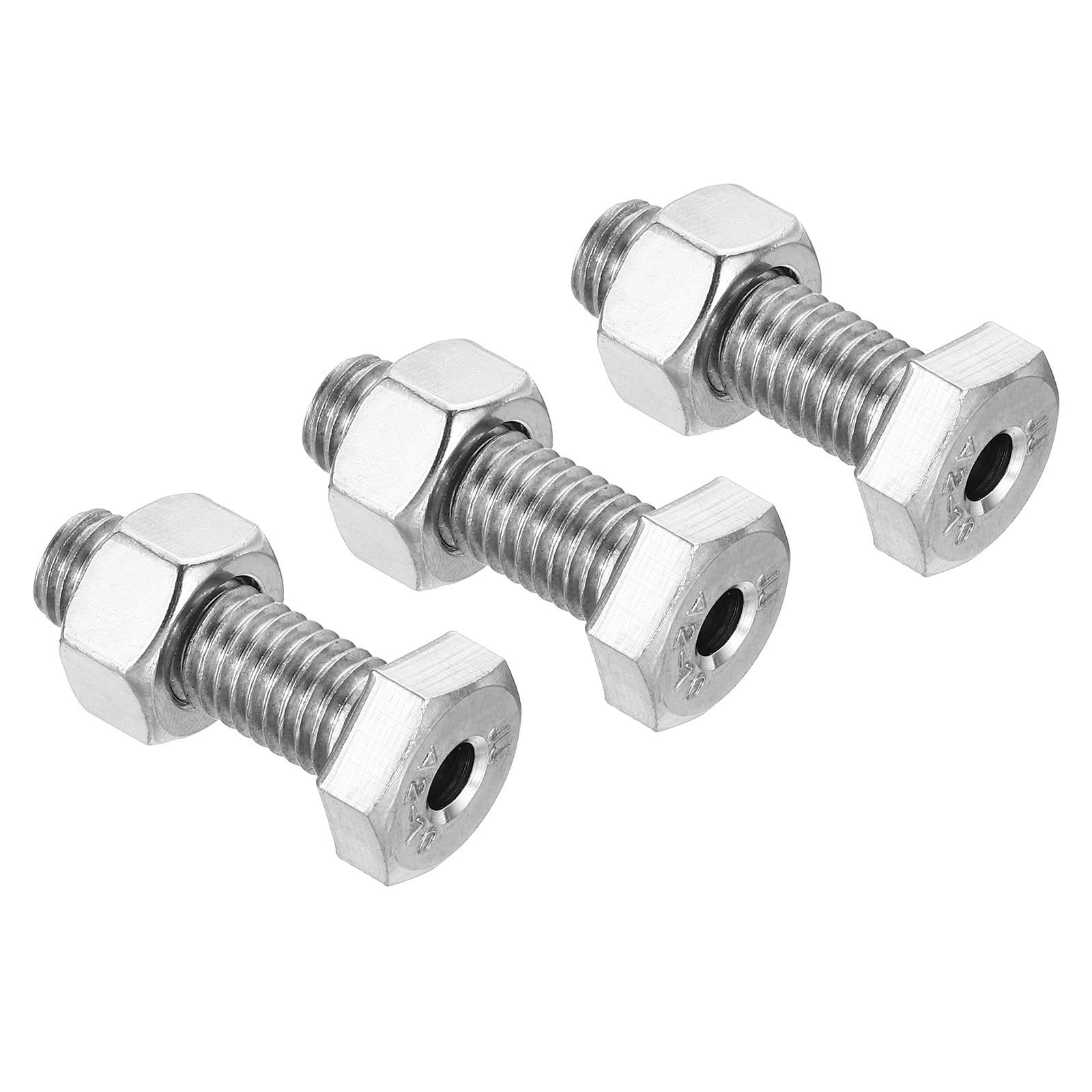 Uxcell M10x30mm Hollow External Hexagon Screw Cylindrical Lamp ...