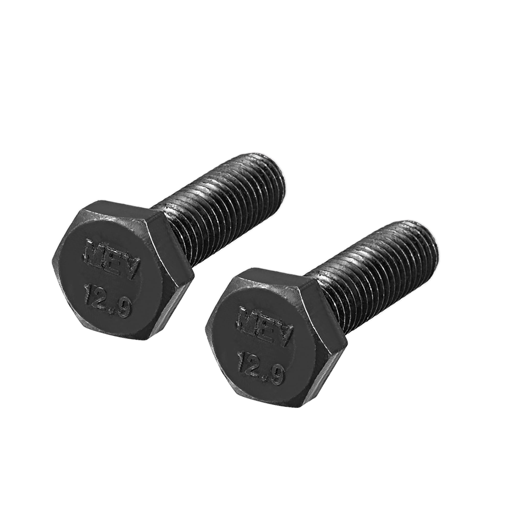 Uxcell M10x35mm Hex Bolts Left Hand Grade 12.9 Carbon Steel Black 2 ...