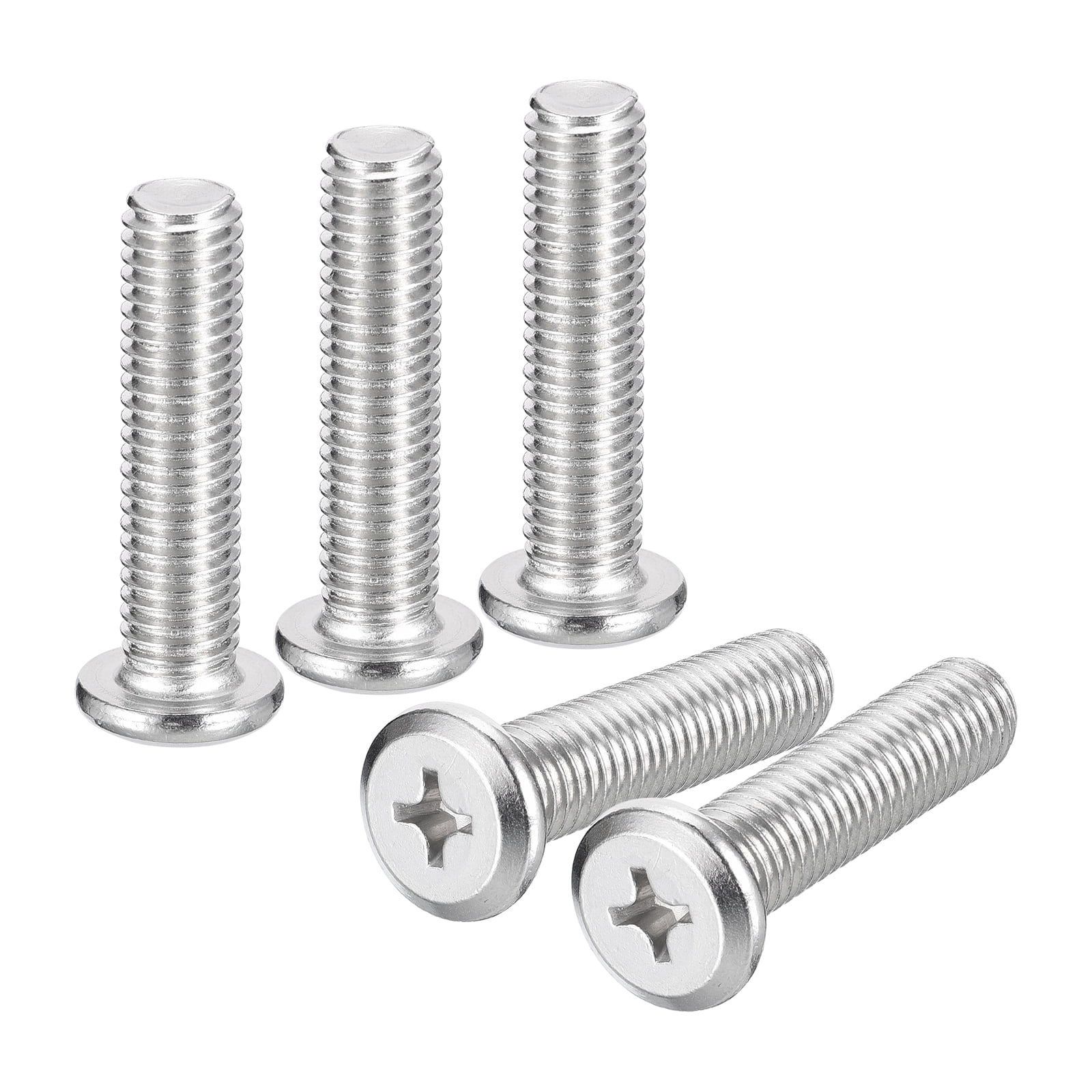 Uxcell M10x40mm Flat Round Head Phillips Head Screws, 10 Pack 304 Stainless Steel Phillips Drive ...
