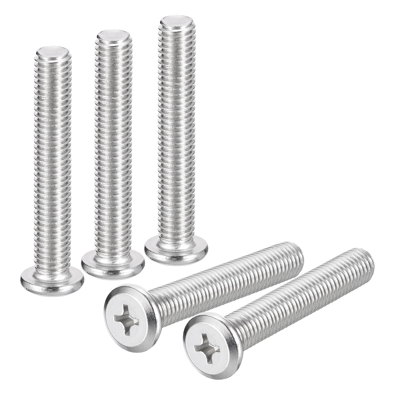 Uxcell M10x45mm Flat Round Head Phillips Head Screws, 10 Pack 304 ...
