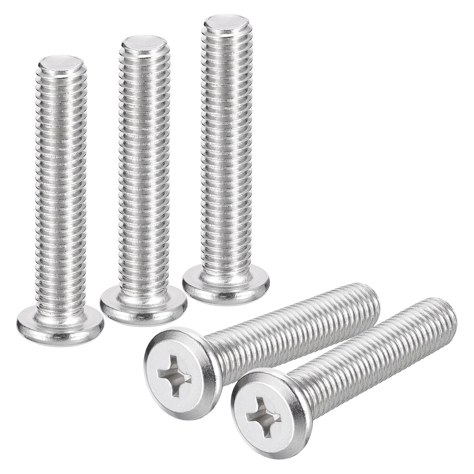 Uxcell M10x50mm Flat Round Head Phillips Head Screws, 10 Pack 304 ...