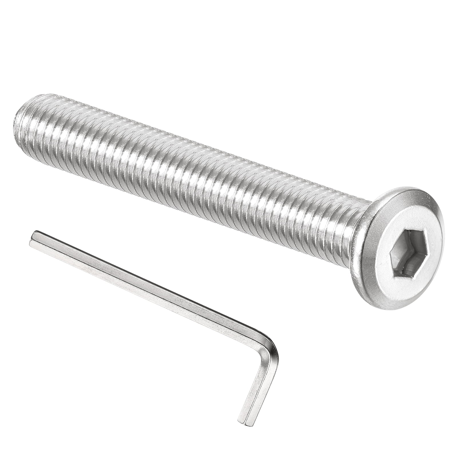 Uxcell M10x70mm Flat Head Hex Screw, 4PCS Stainless Steel Bolt with Hex ...