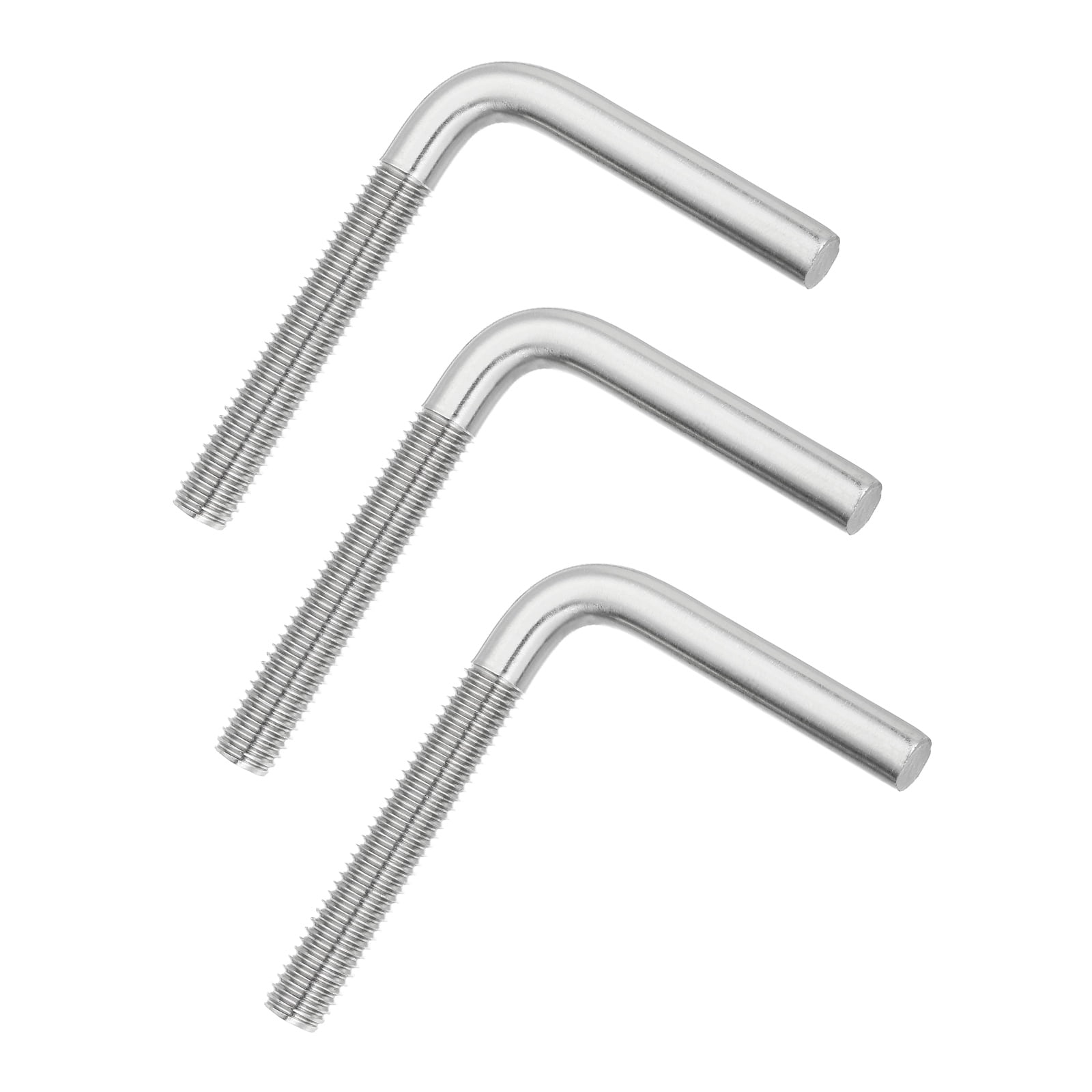 Uxcell M10x80mm 7/L-Shaped Right Angle Bolt Screw, 304 Stainless Steel ...