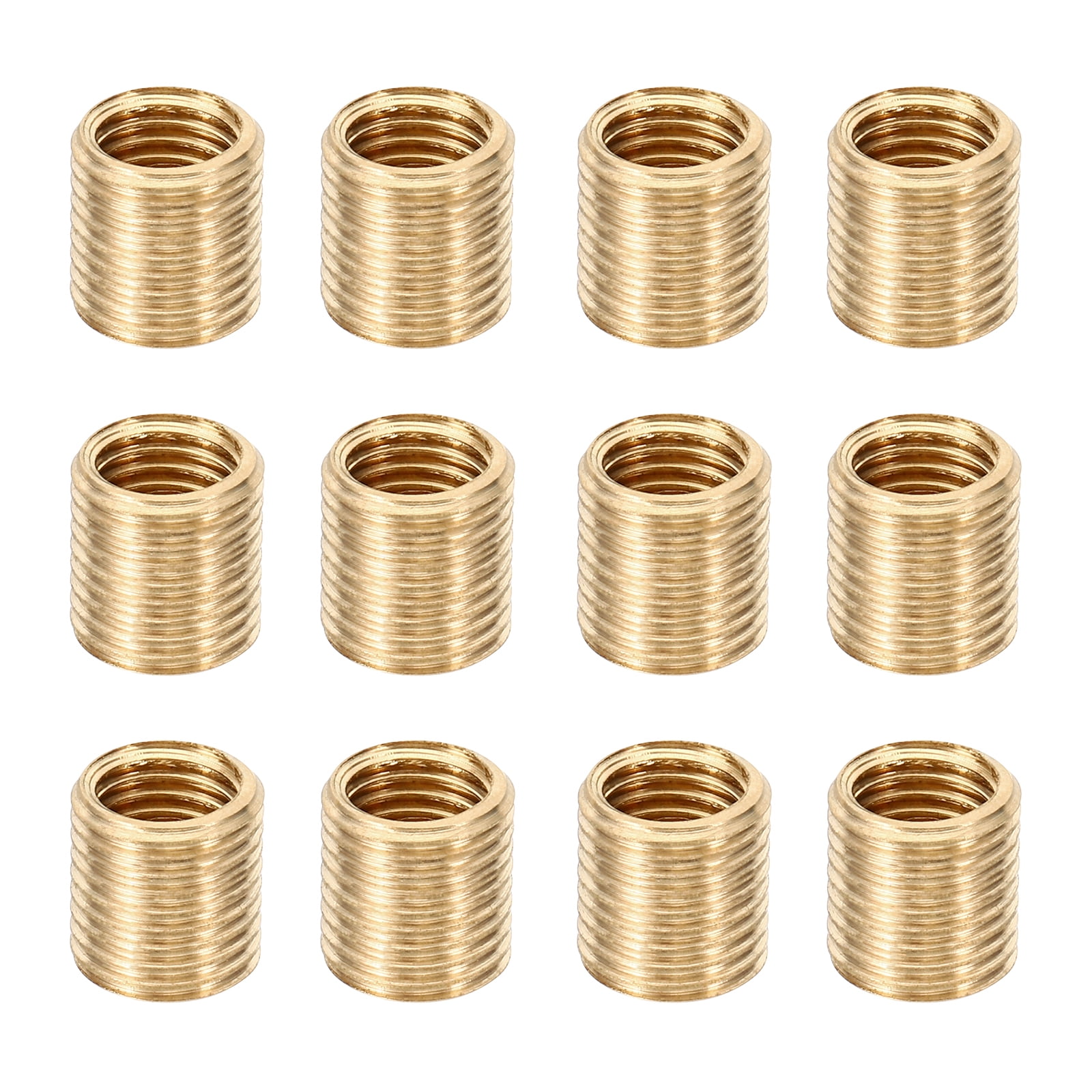 Uxcell M10xM8x10mm Brass Thread Adapter Reducer Thread Reducing Nuts ...