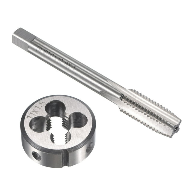 Uxcell M11 x 1.5mm Metric Tap and Die Set Machine Thread Tap with Round ...