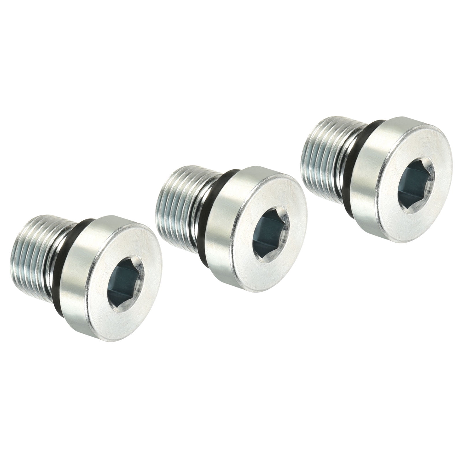 Uxcell M12*1 Internal Hex Head Pipe Fitting Plug, 3 Pack Male Thread 45 ...