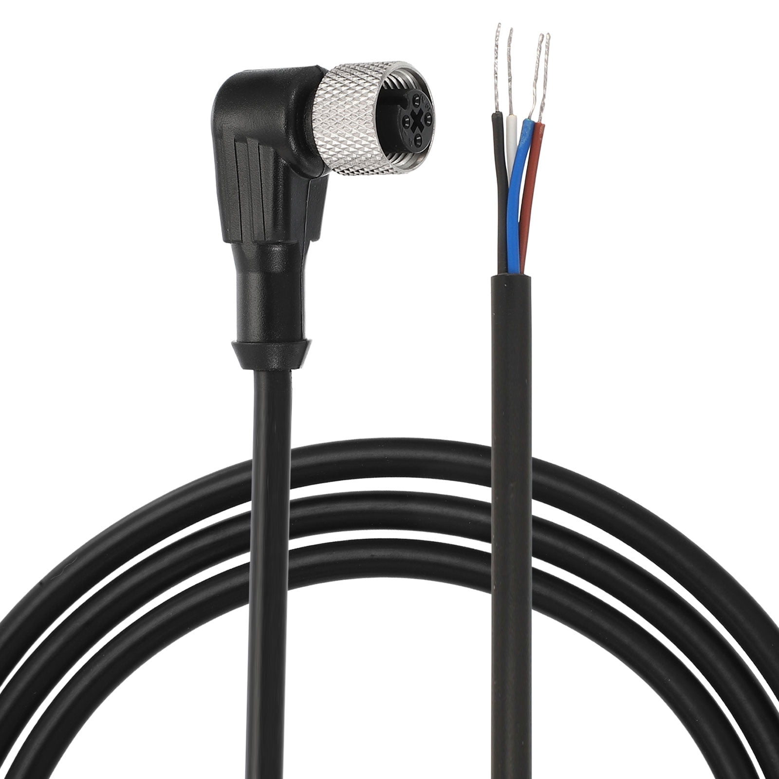 Uxcell M12 2M 4Pin Female Head Connector, 2Pcs Aviation Socket ...