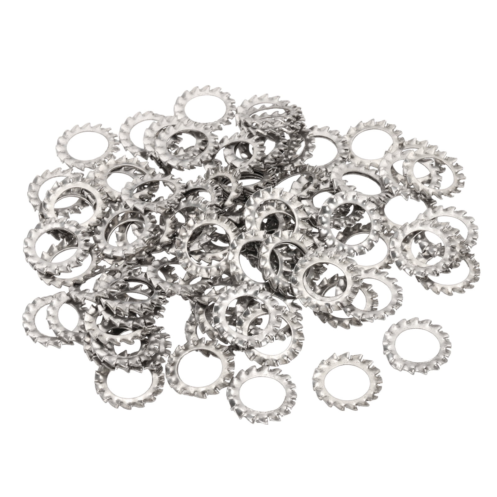 Uxcell M12 External Tooth Lock Washers, 100Pcs 304 Stainless Steel ...