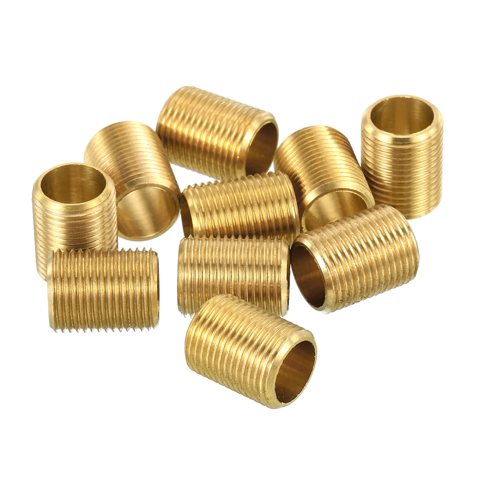 Uxcell M12 Lamp Pipe 15mm Long Threaded Hollow Tube Adapter Brass ...