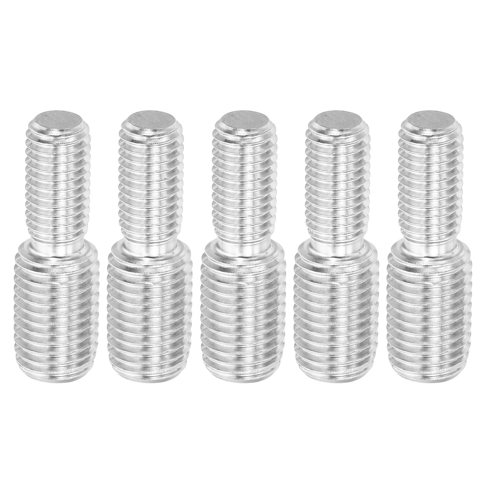 Uxcell M12*M16*50mm Double End Threaded Stud Screw Bolt, 5 Pack 304 ...