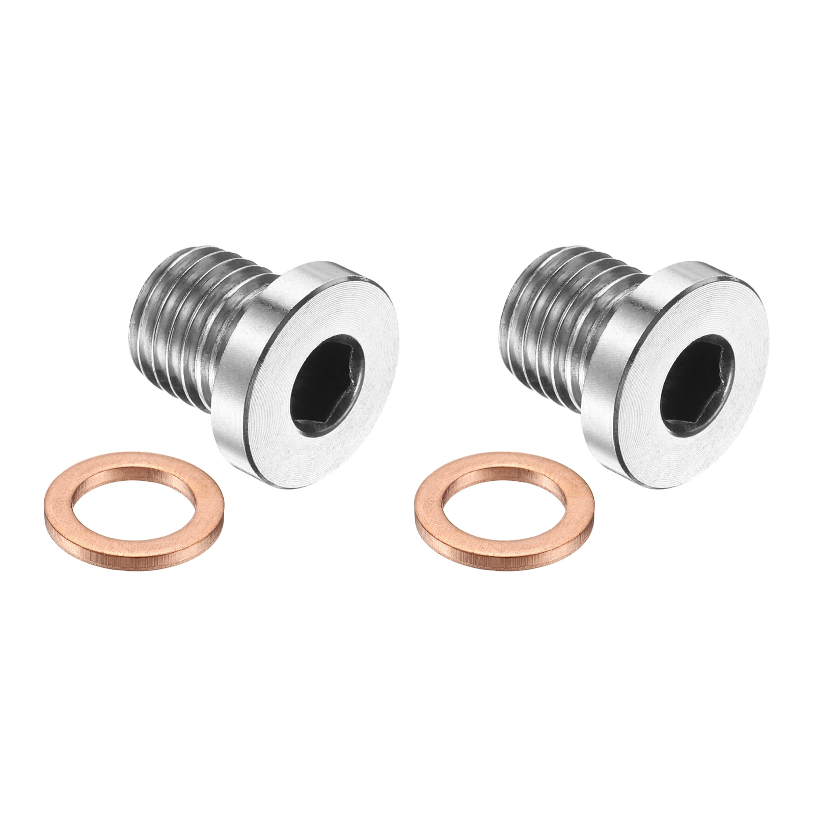 Uxcell M12 Metric Inner Hex Head, 2 Pcs Thread Sensor Plug Standard ...