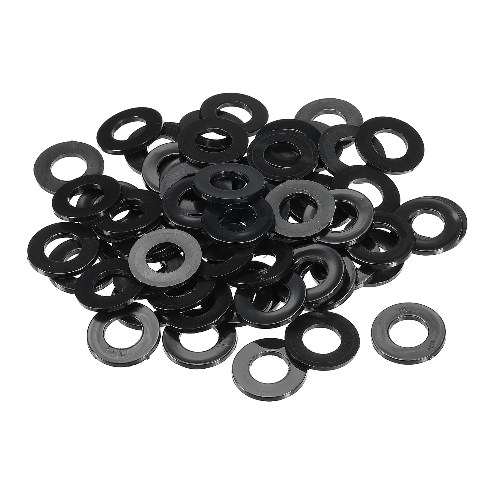 Uxcell M12 Nylon Flat Washer, 200 Pack 12mm ID 24mm OD 2mm Thick ...