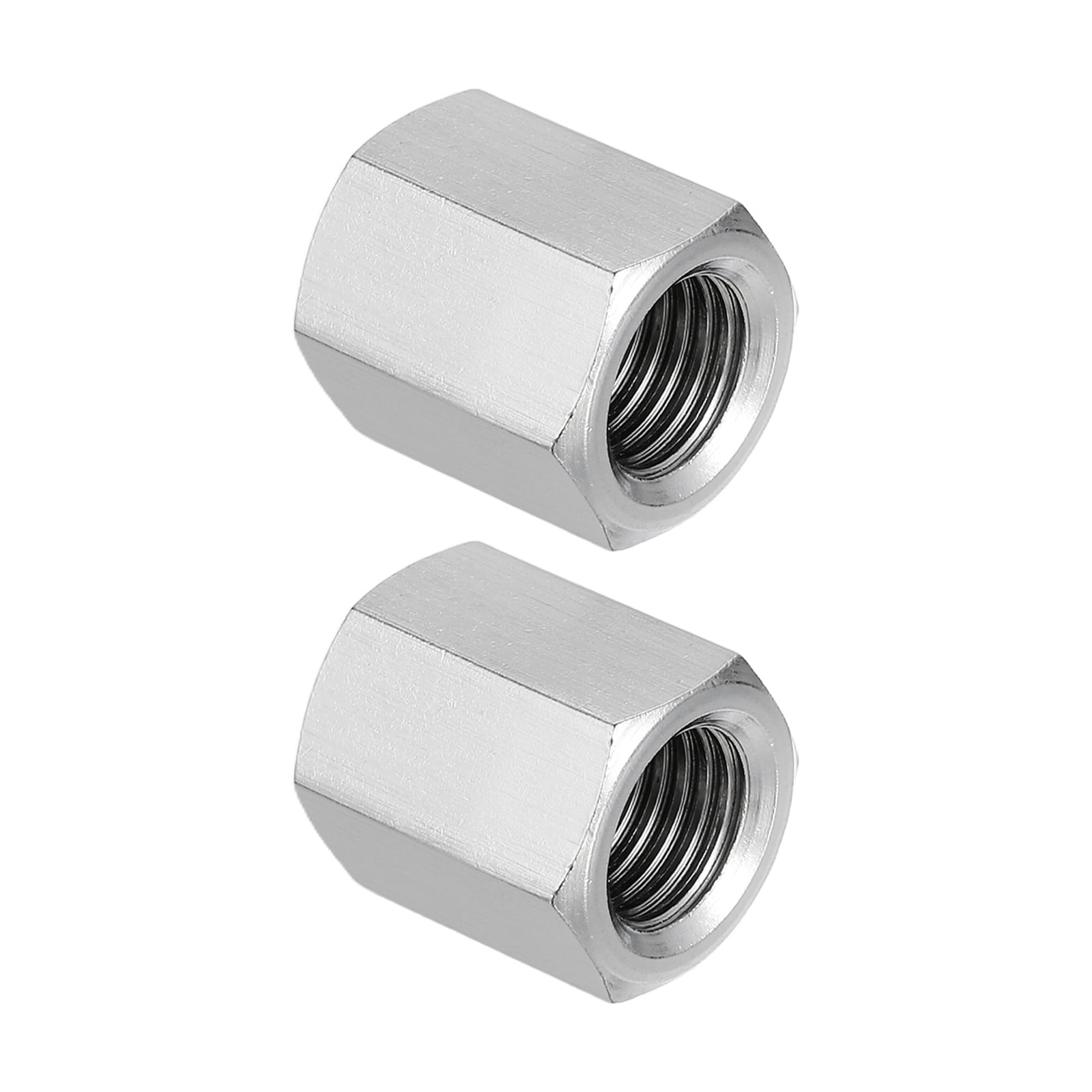 Uxcell M12 x 1.5-Pitch 304 Stainless Steel Hex Coupling Nuts, 2Pcs 20mm ...