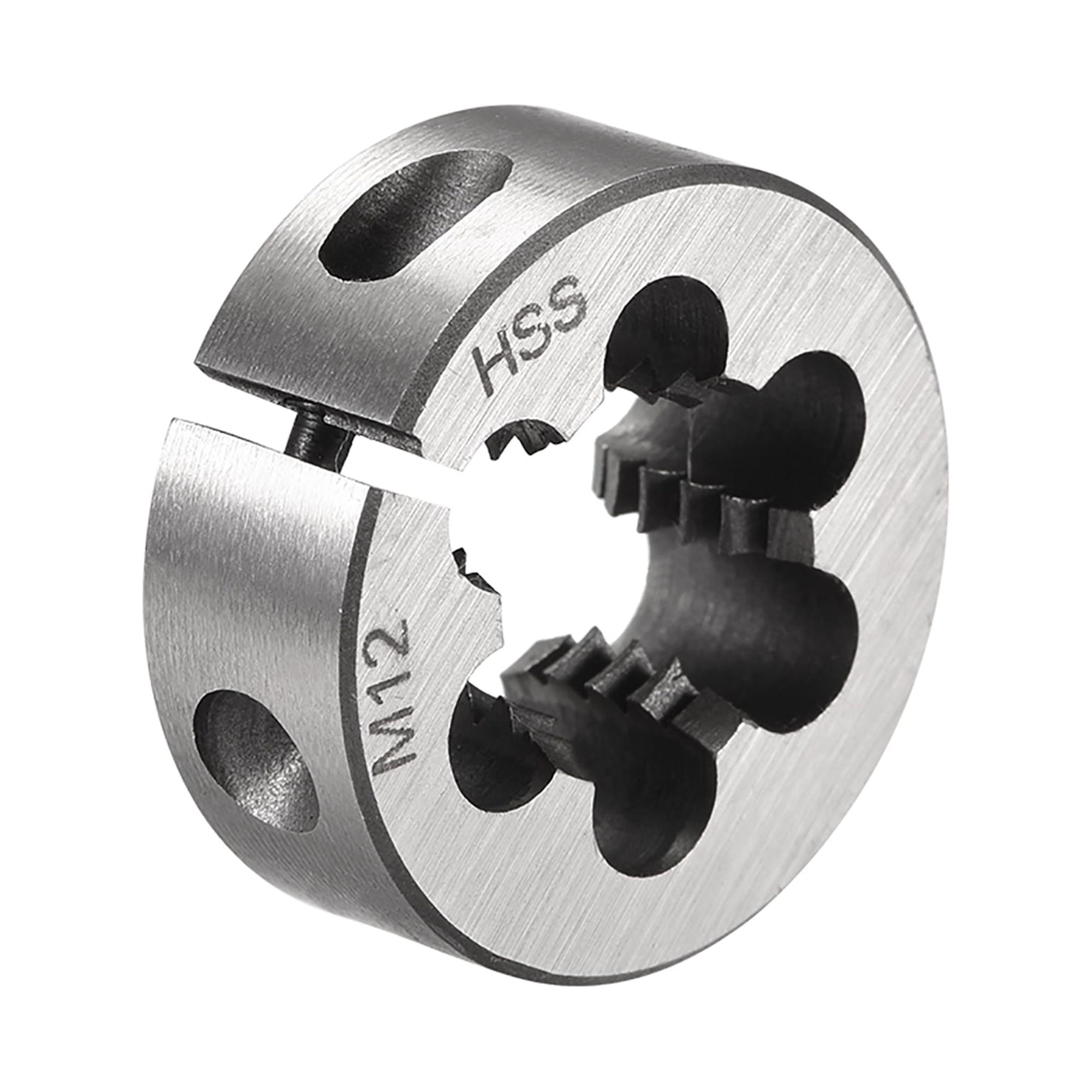 Uxcell M12 x 1.75 Metric HSS Adjustable Machine Thread Round Threading ...