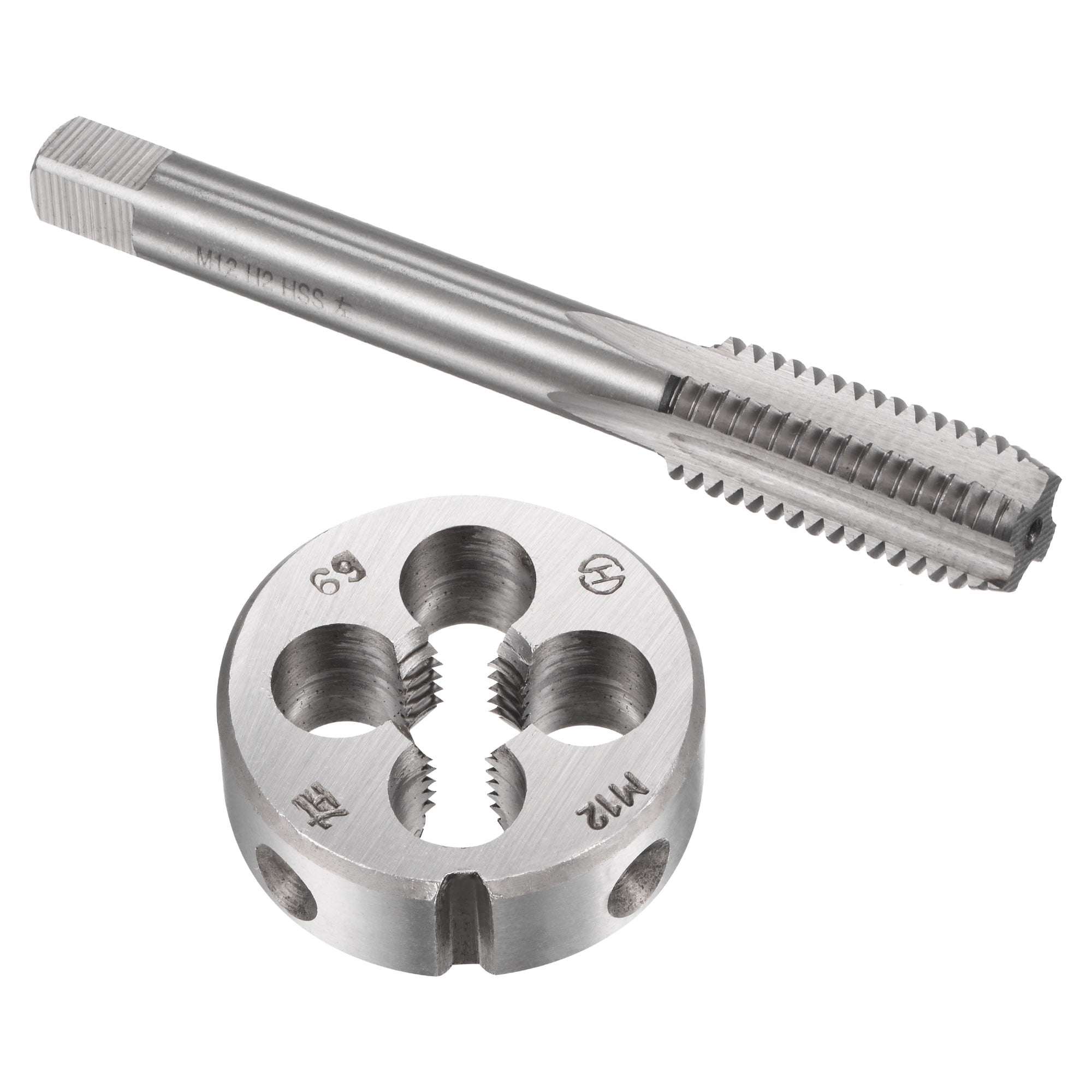 Uxcell M12 x 1.75 Metric Left Hand Tap and Die Set Screw Thread Tap ...
