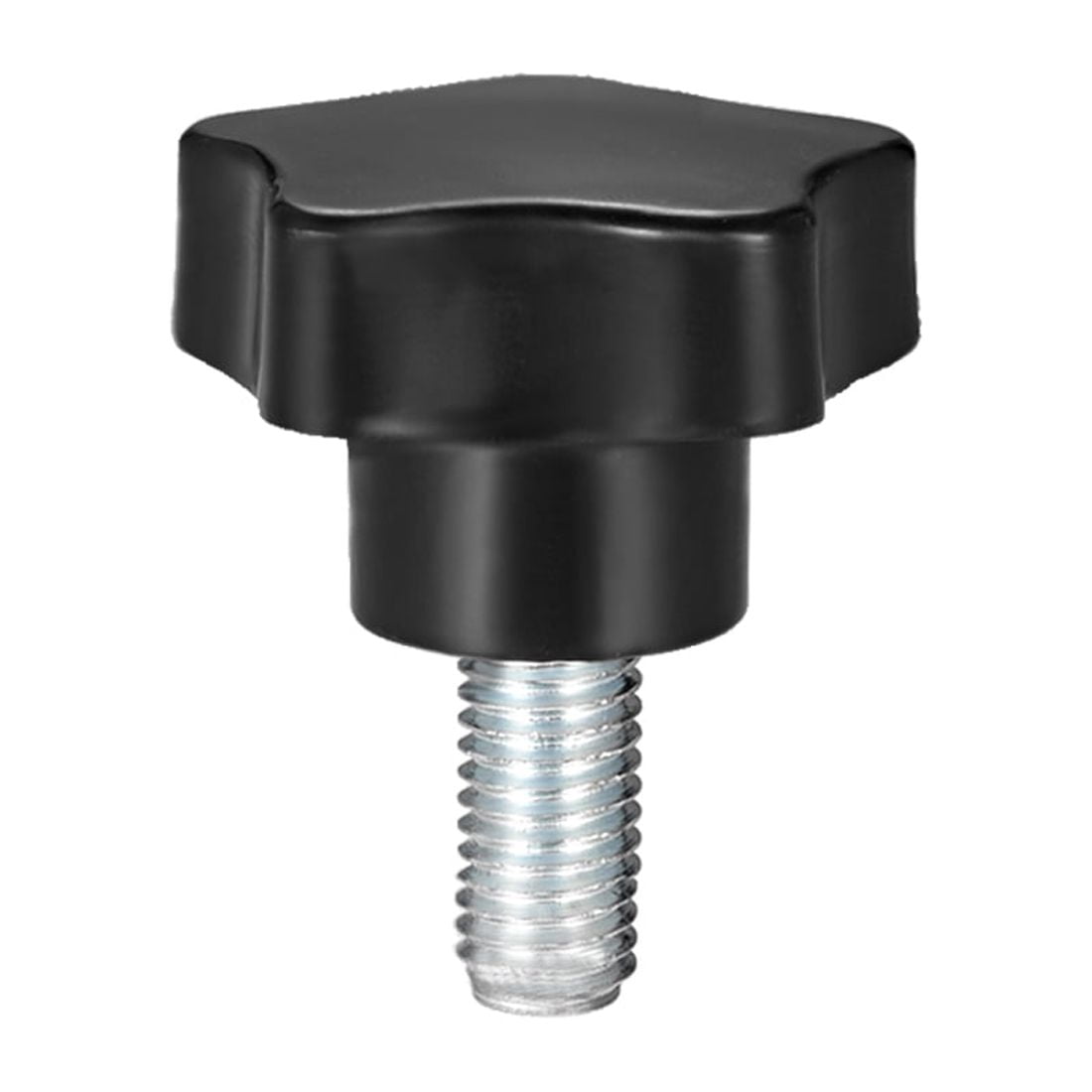 Uxcell M12 x 25mm Male Thread 48mm Head Star Knobs Zinc Plated Black 1 ...