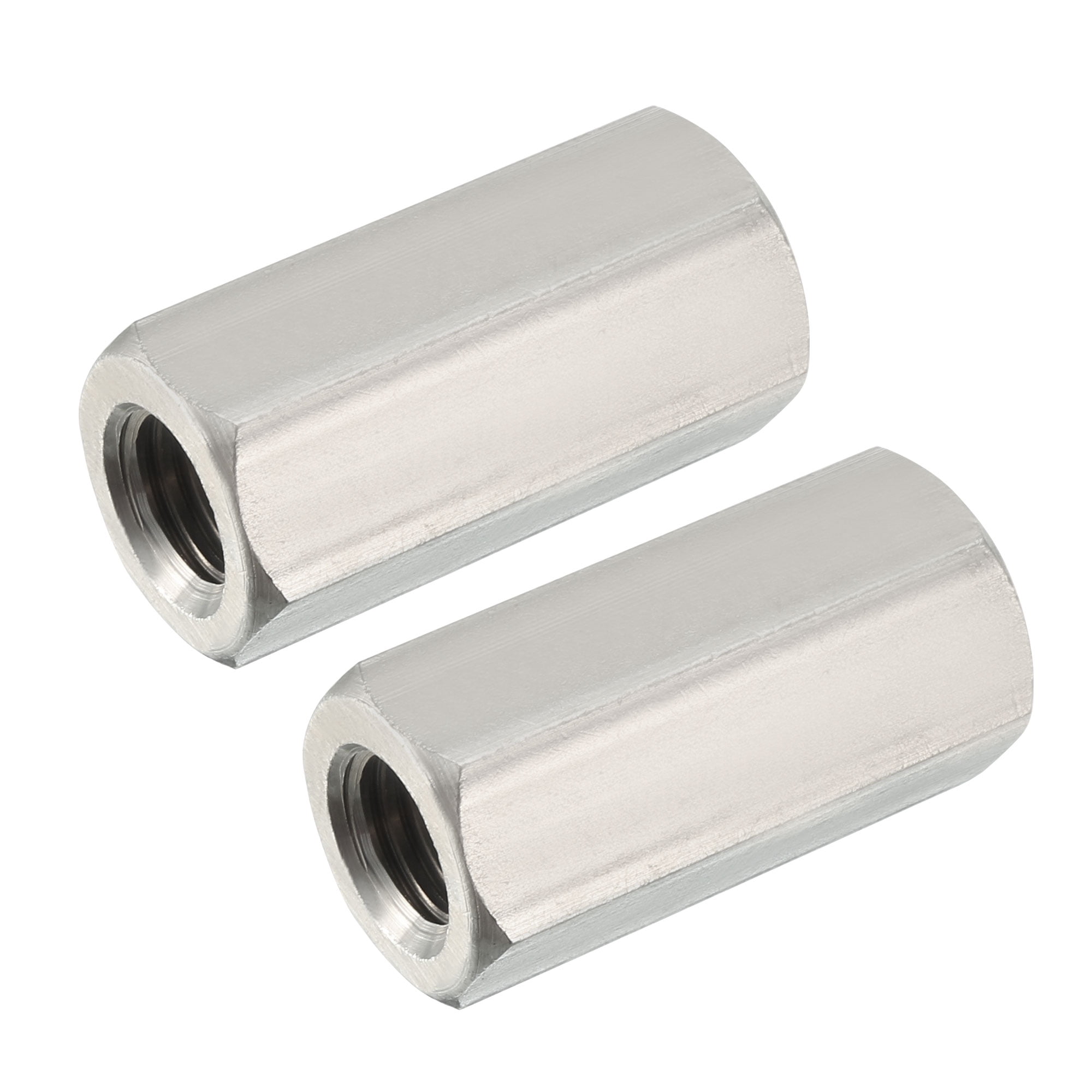 Uxcell M12x1.75-Pitch 304 Stainless Steel Metric Hex Coupling Nut (2 ...