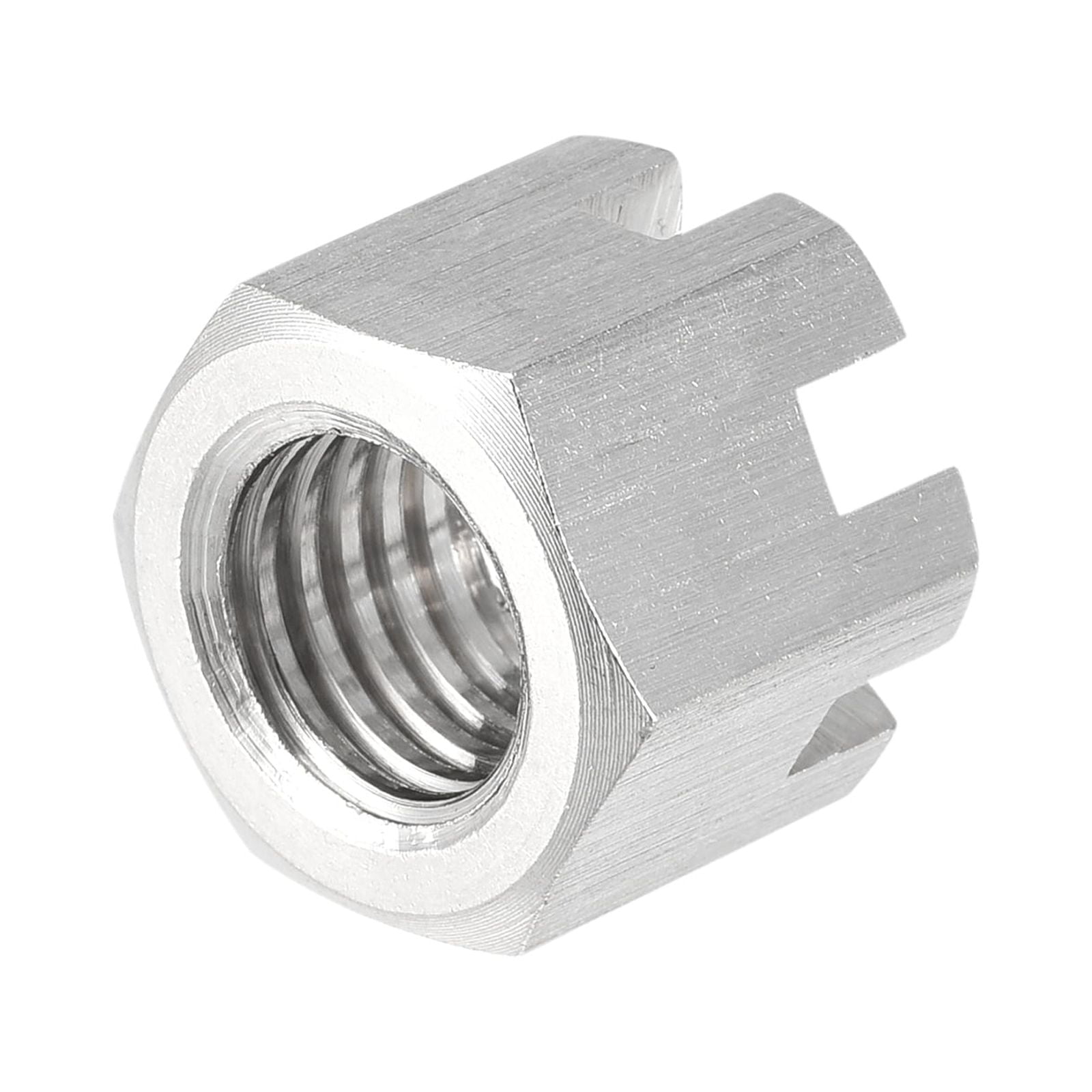 Uxcell M12x1.75mm Hexagon Slotted Nut, Grade 6.8 316 Stainless Steel ...