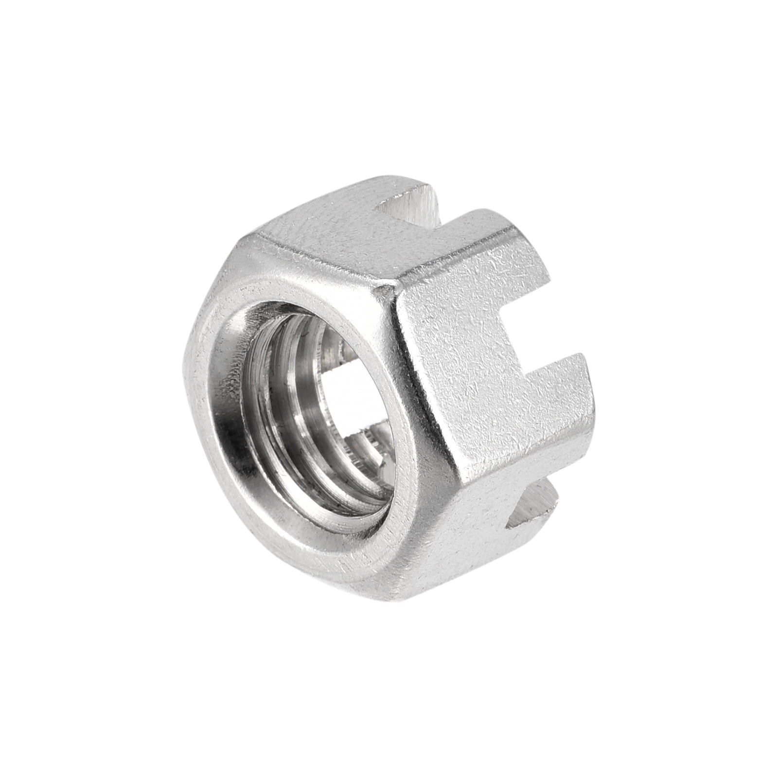 Uxcell M12x1.75mm Hexagon Slotted Nut, Grade 6.8 316 Stainless Steel ...
