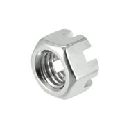 Uxcell M12x1.75mm Hexagon Slotted Nut, Grade 6.8 304 Stainless Steel ...