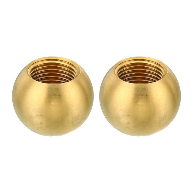 Uxcell M12x1 Thread Lamp Finials Cap Knob Brass Ball Lamp Decoration ...