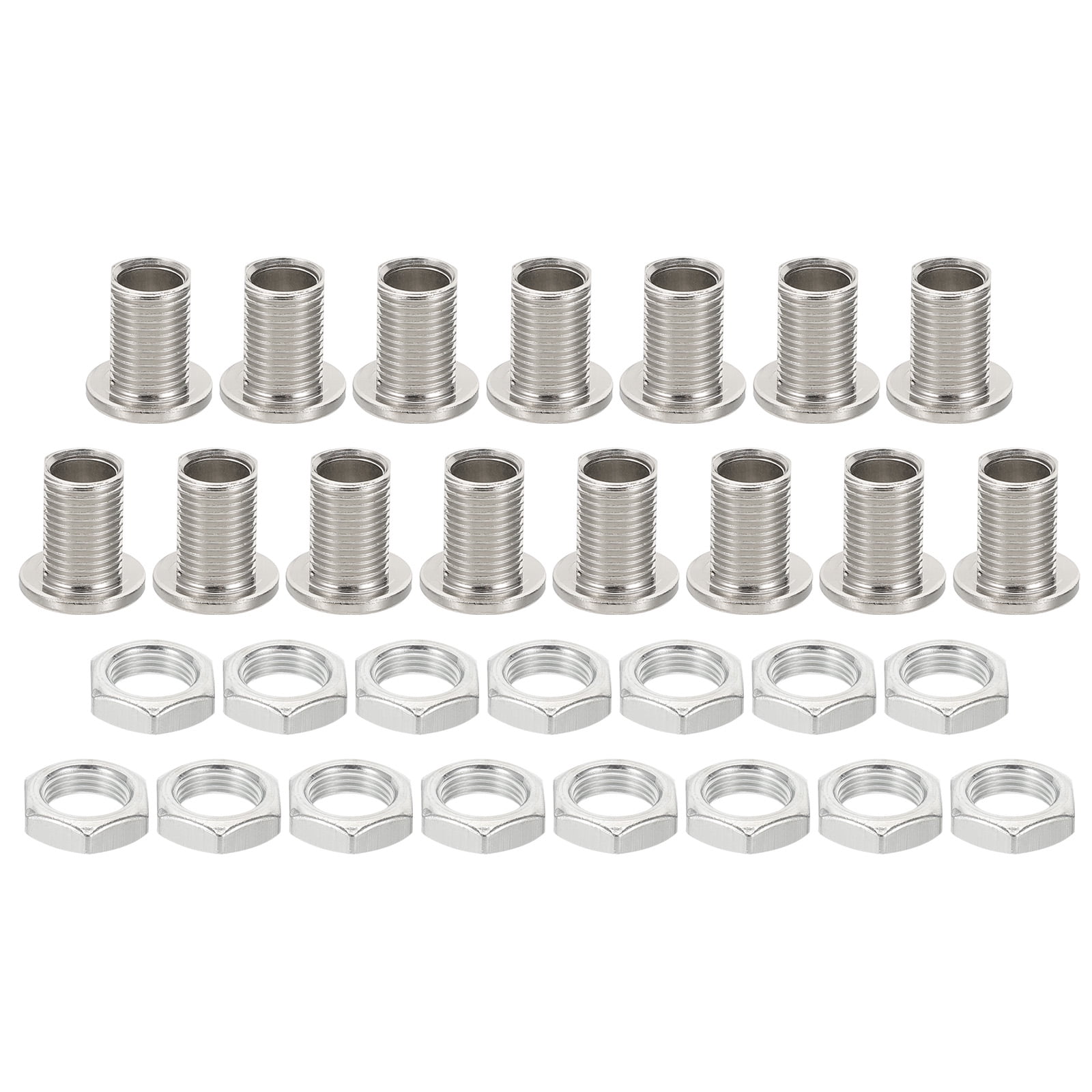 Uxcell M12x17mm Bolts and Nuts Kit, 15 Set Fine Thread Hollow Screws ...