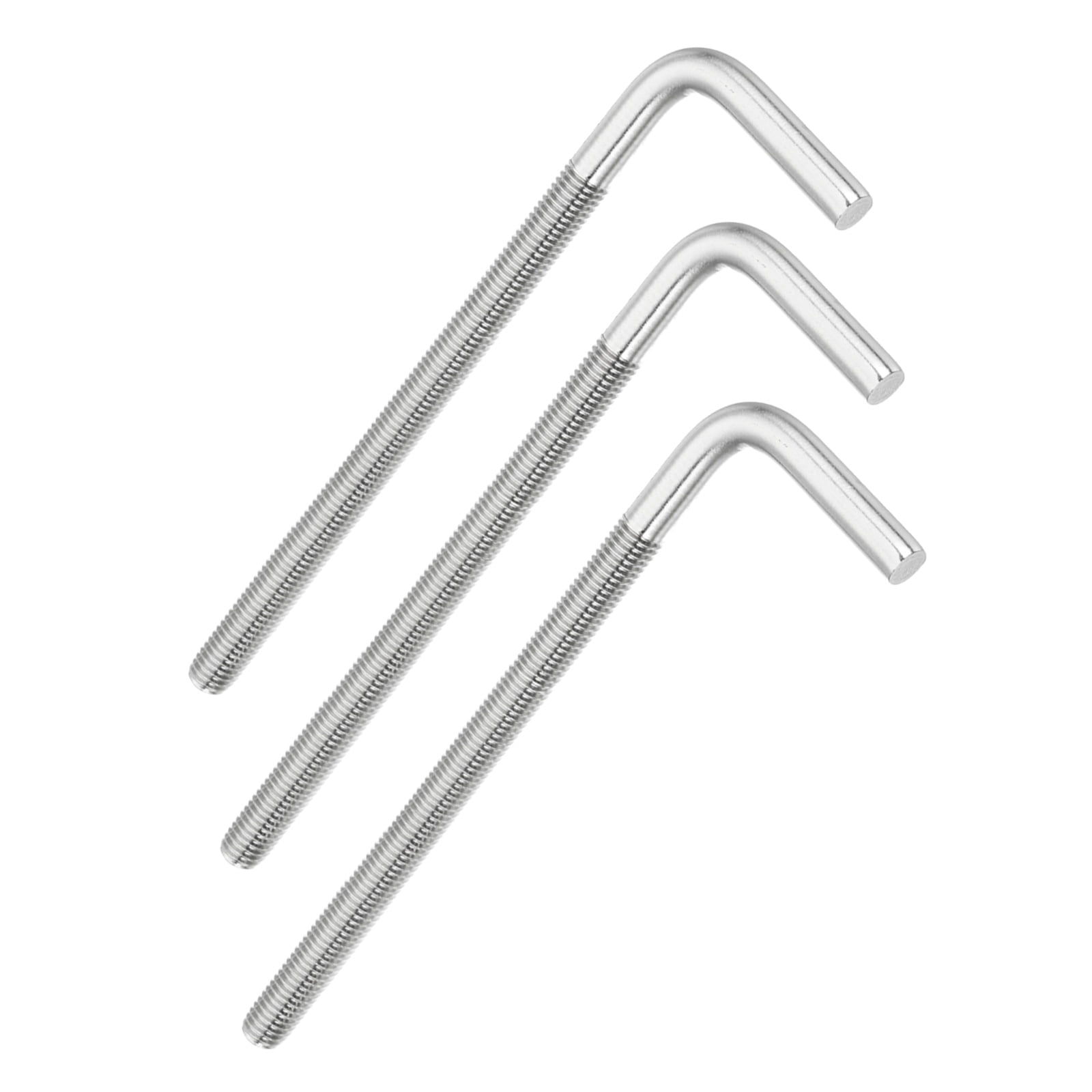 Uxcell M12x200mm 7/L-Shaped Right Angle Bolt Screw, 304 Stainless Steel ...