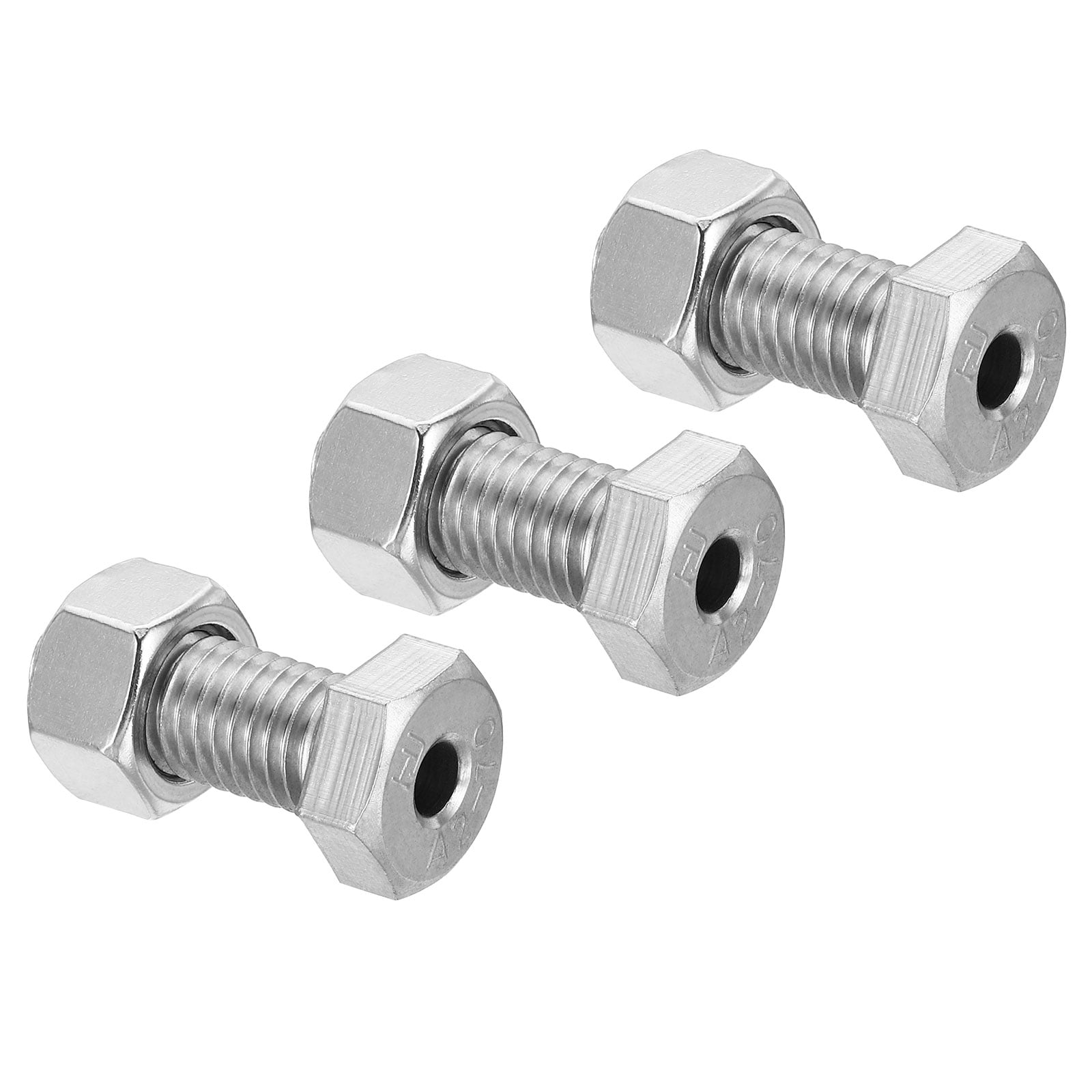 Uxcell M12x30mm Hollow External Hexagon Screw Cylindrical Lamp ...