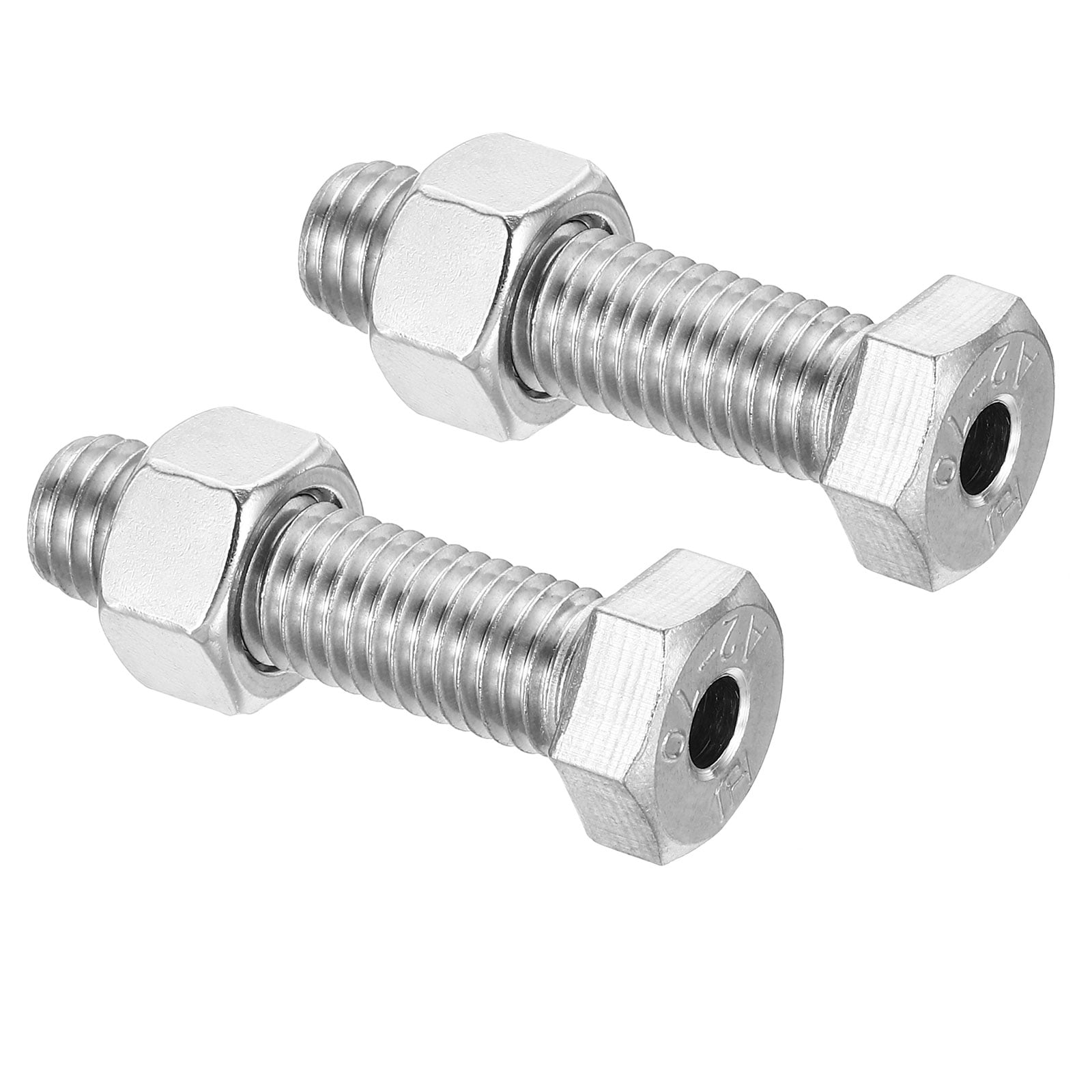 Uxcell M12x45mm Hollow External Hexagon Screw Cylindrical Lamp ...
