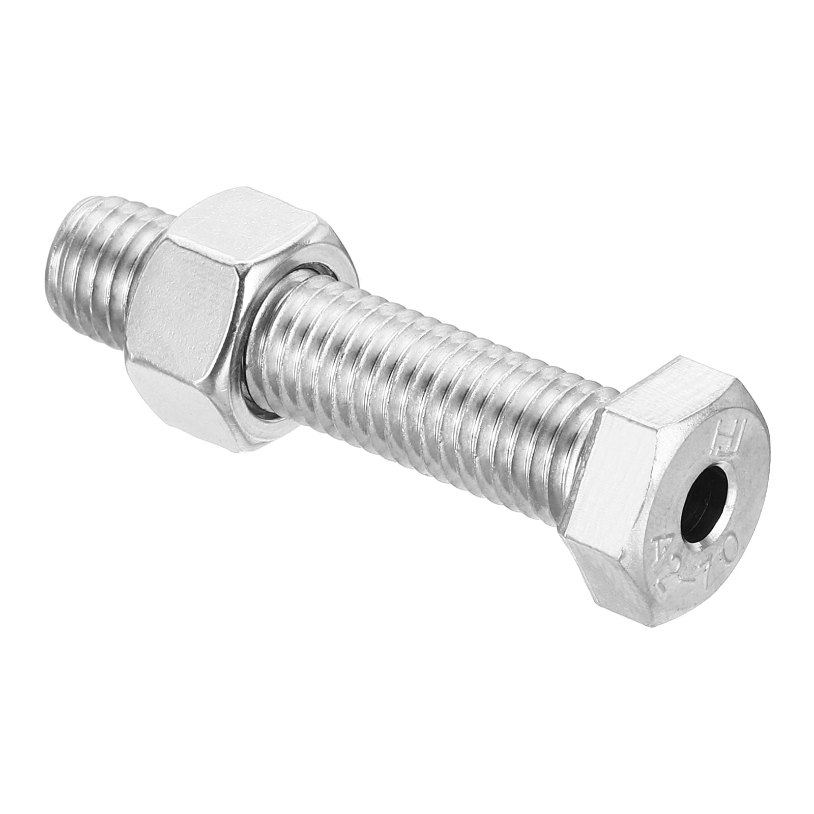 Uxcell M12x55mm Hollow External Hexagon Screw Cylindrical Lamp ...
