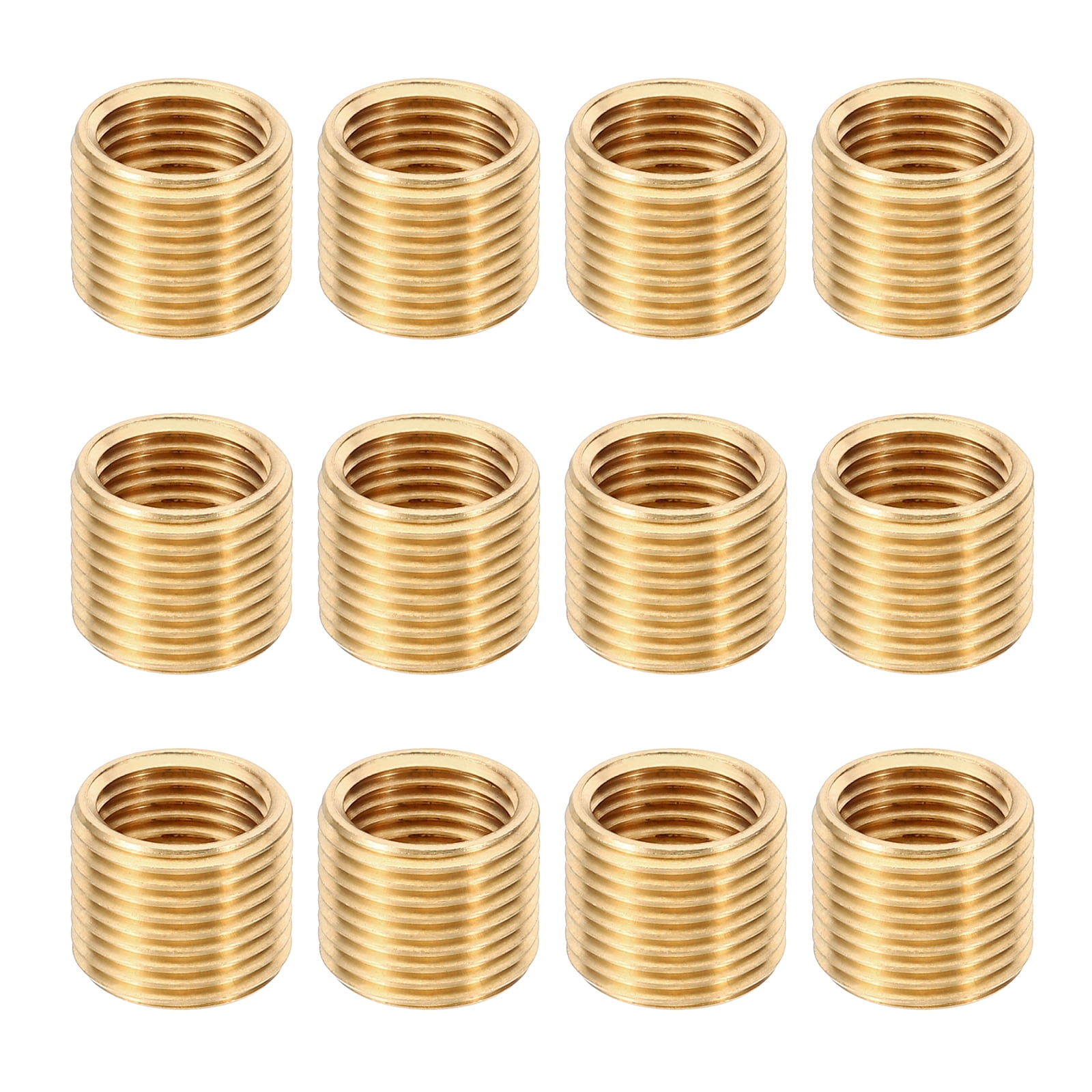 Uxcell M12xM10x10mm Brass Thread Adapter Reducer Thread Reducing Nuts ...