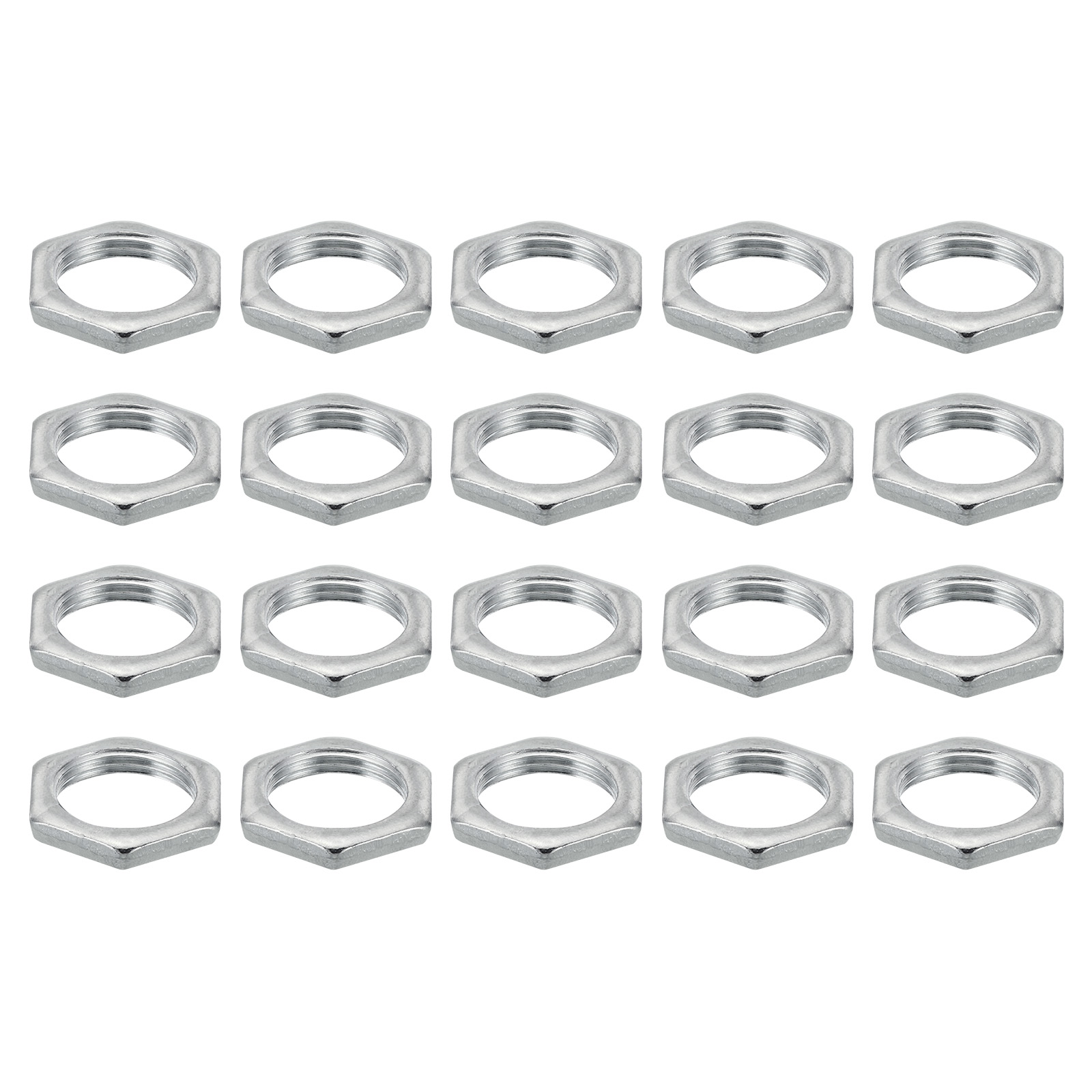 Uxcell M13x1.0 Steel Hex Nuts 20 Pcs Metric Thread Zinc Plated Finished Hardware Nuts Screw Bolt ...