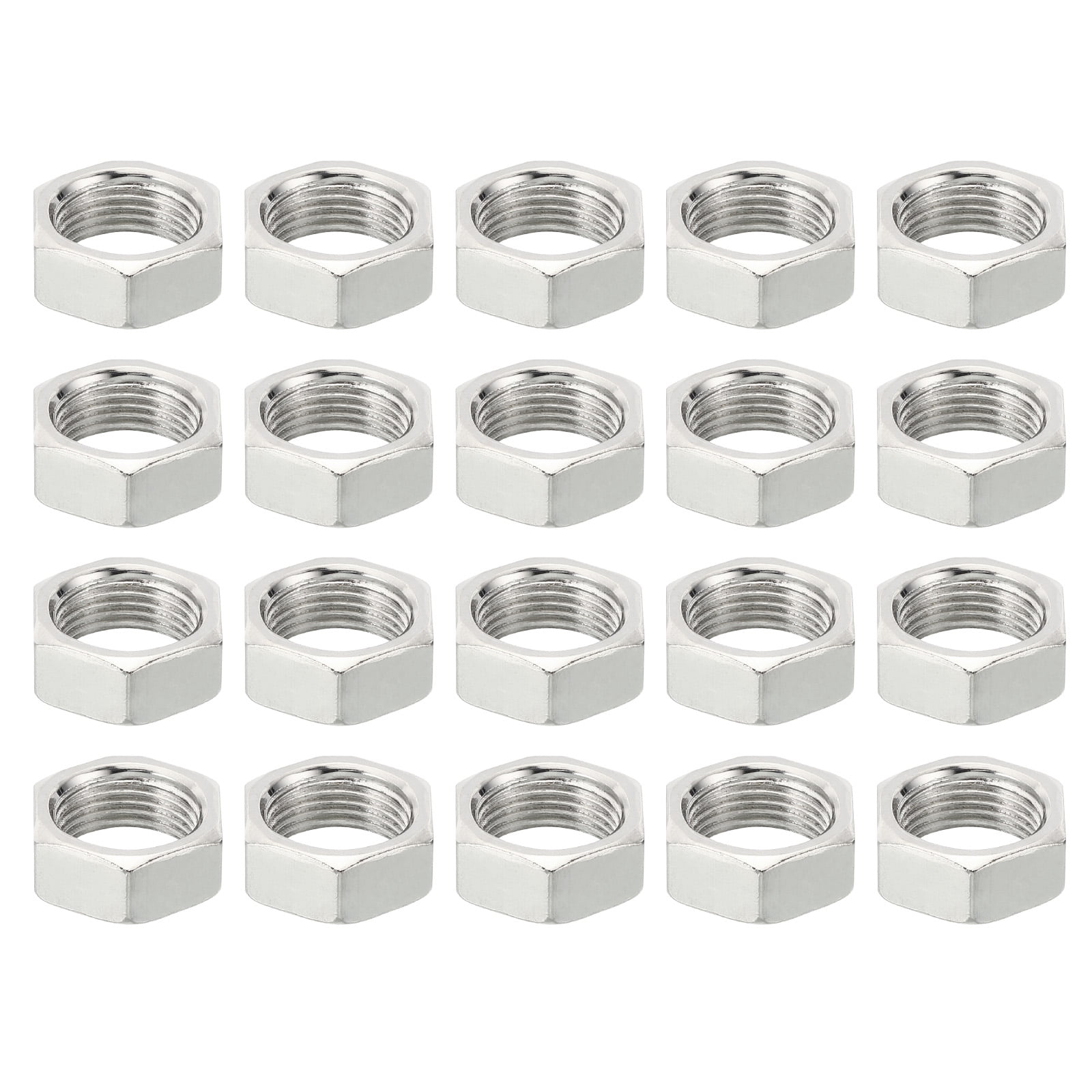 Uxcell M13x1.0 Steel Hex Nuts 20 Pcs Metric Thread Zinc Plated Finished ...